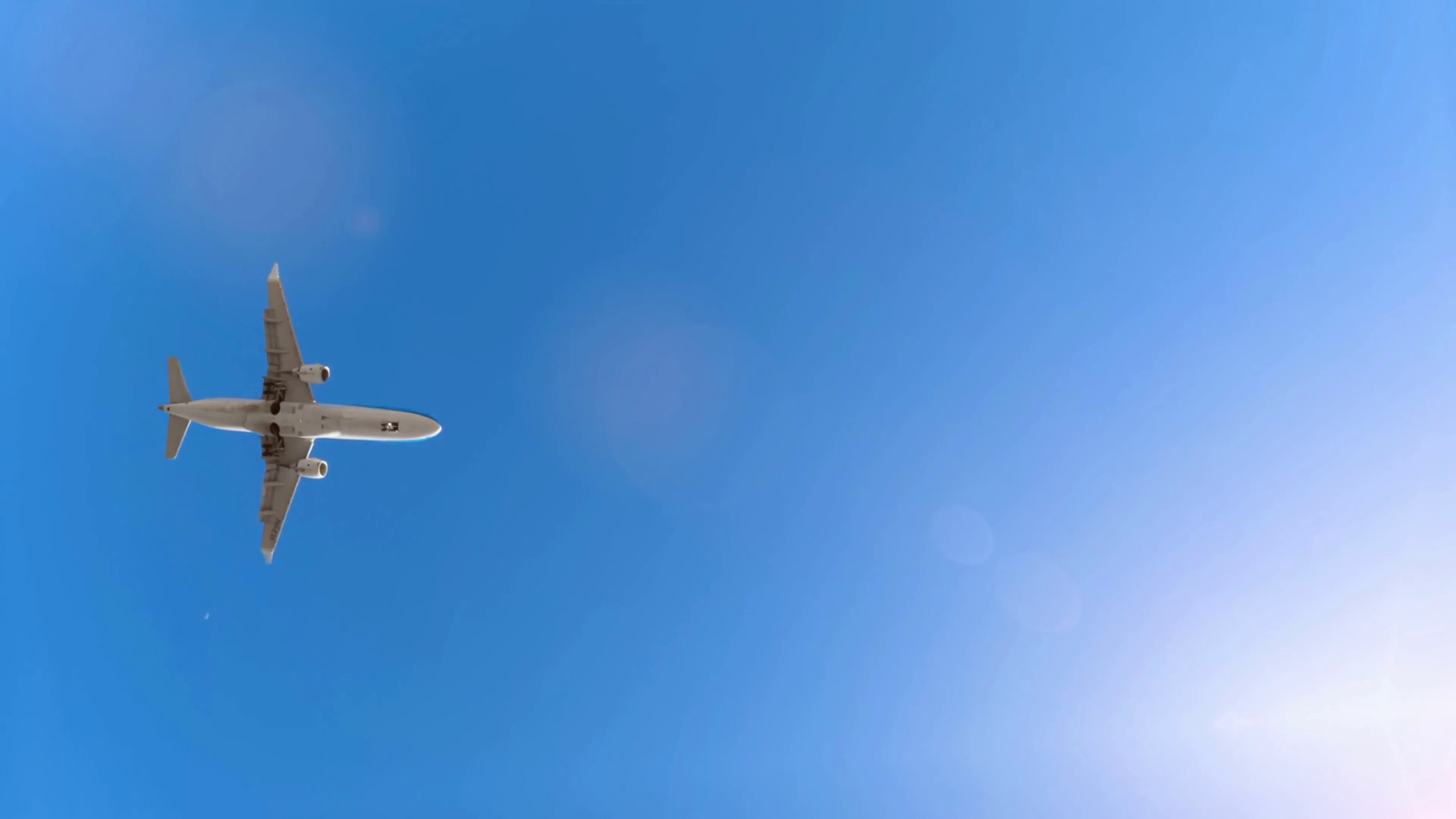 Large Modern Aircraft Soars Through Clear Stock Footage SBV-351889168 ...