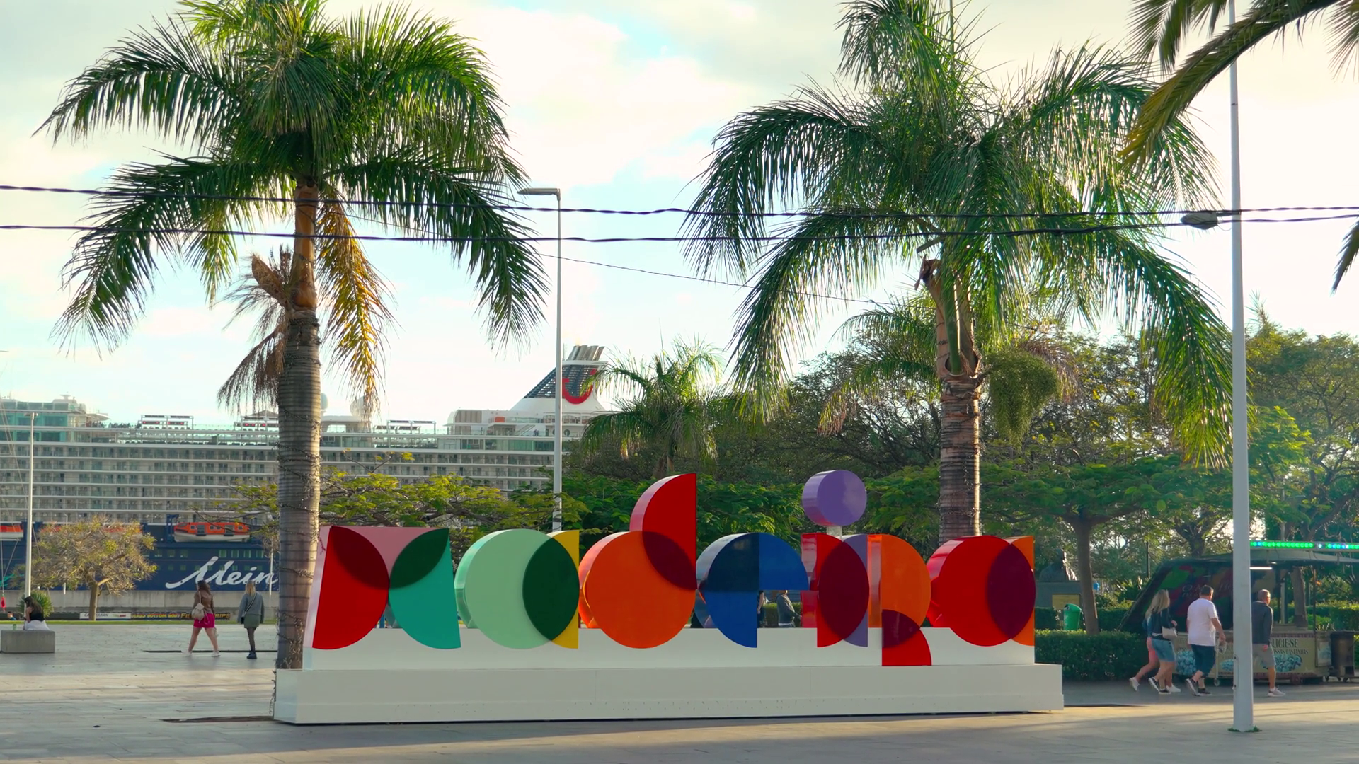 Colorful Art Installation Welcomes Visitors Stock Footage SBV-351850746 ...
