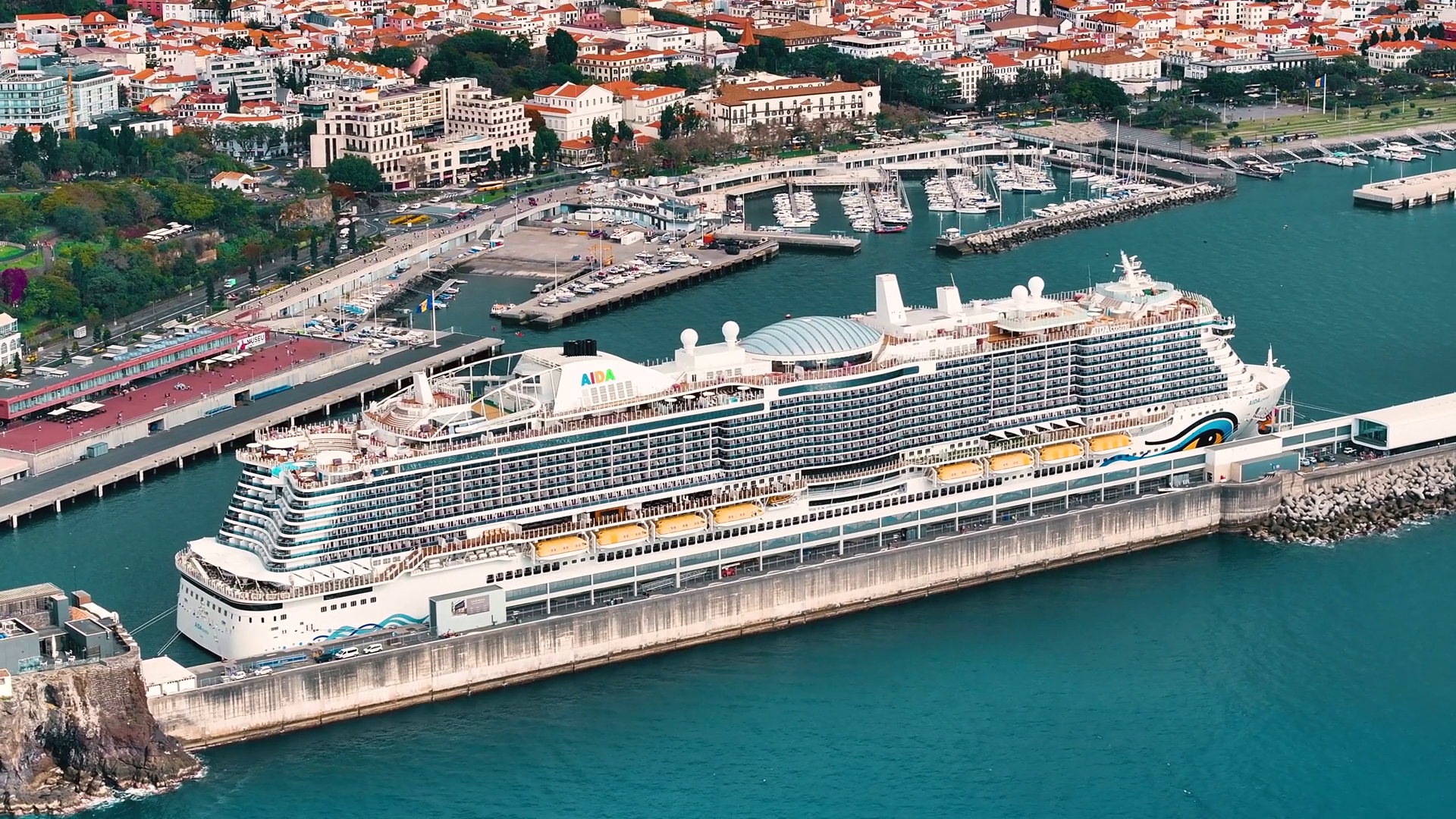 Cruise Ship Docks In Funchal Madeira Showing Stock Footage SBV ...