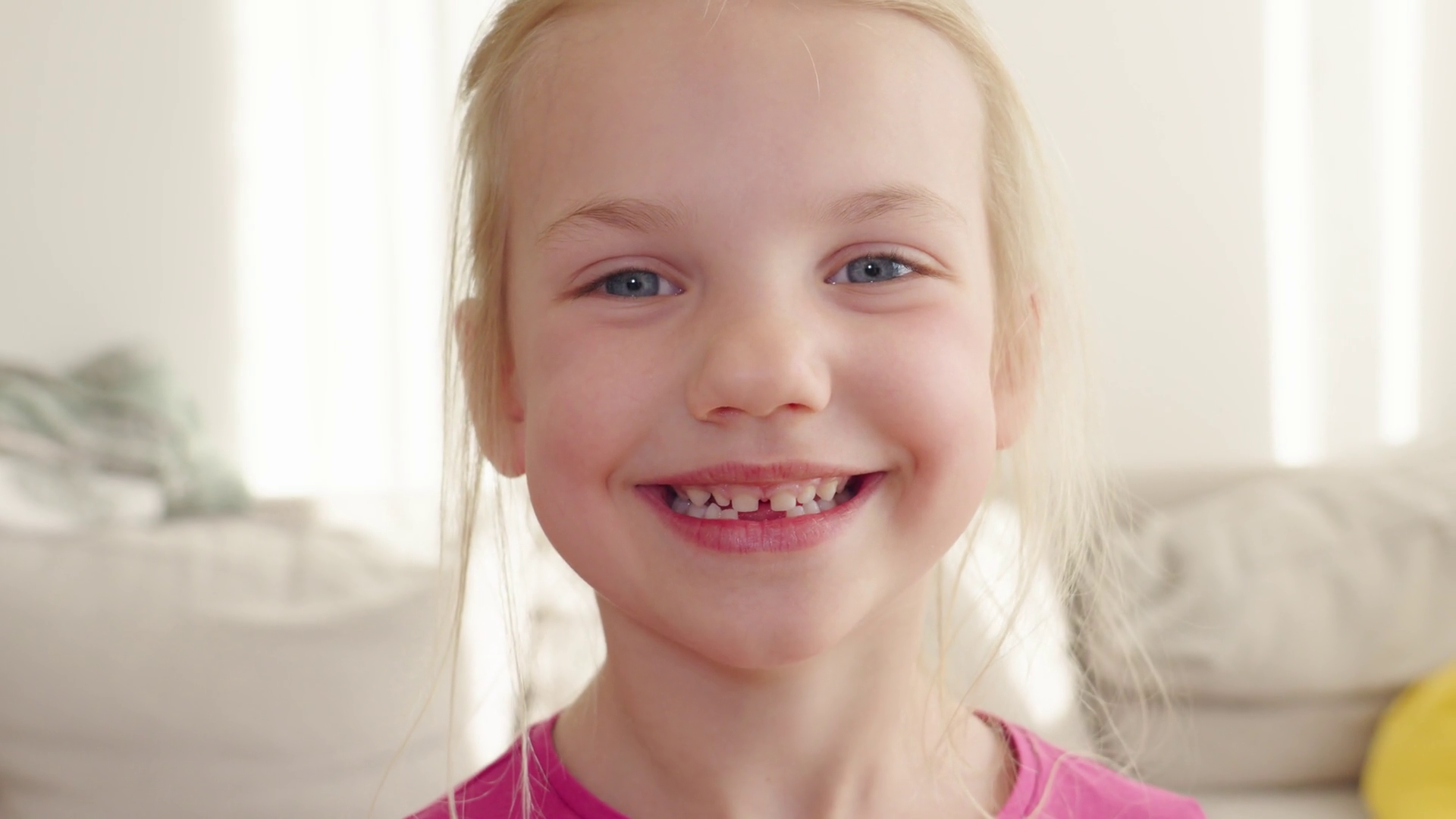 Joyful Girl Shares Toothless Smile Losing Stock Footage SBV-352187260 - Storyblocks