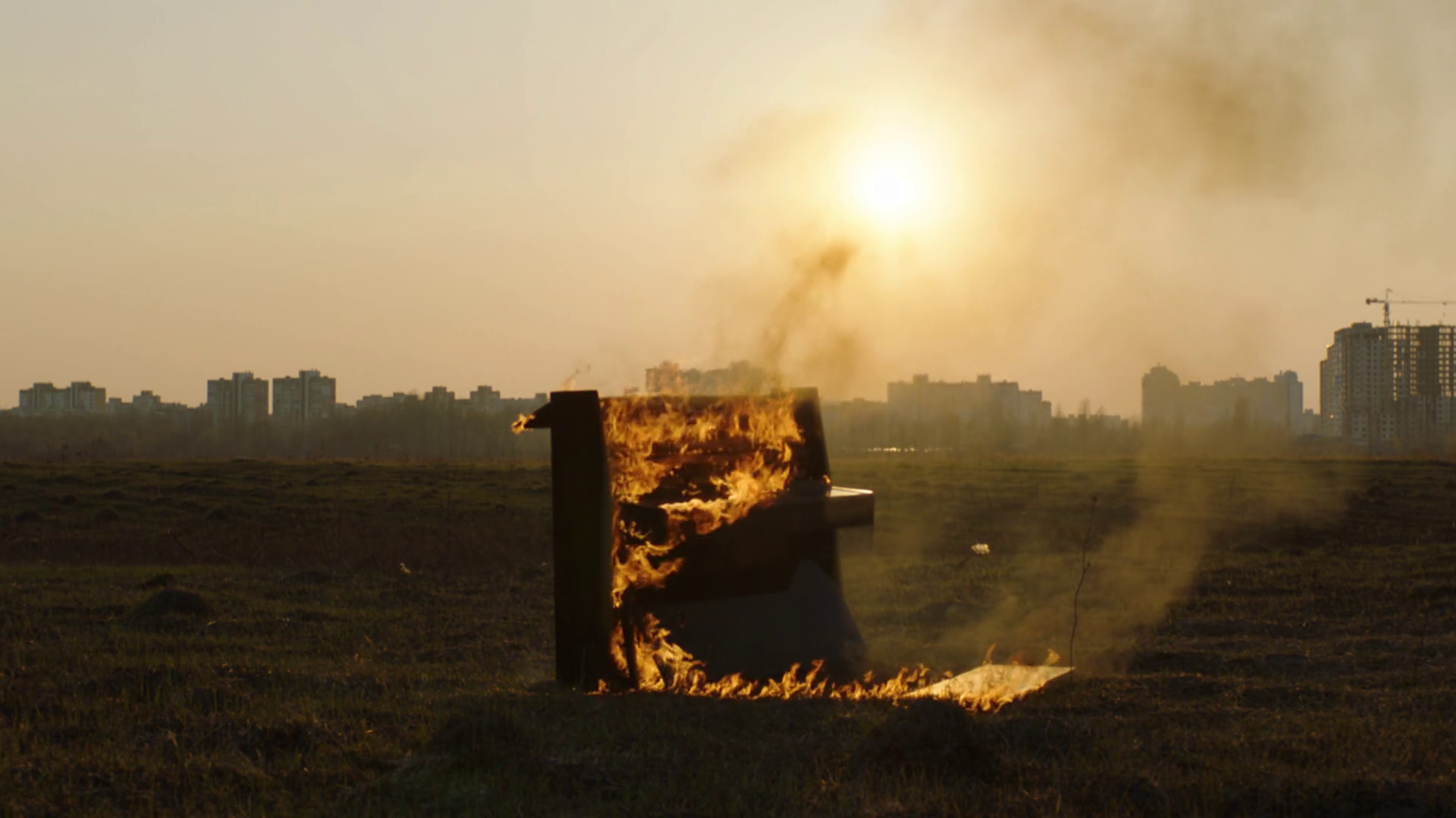 Piano Ignites In Dramatic Explosion During Stock Footage SBV-351681384 ...