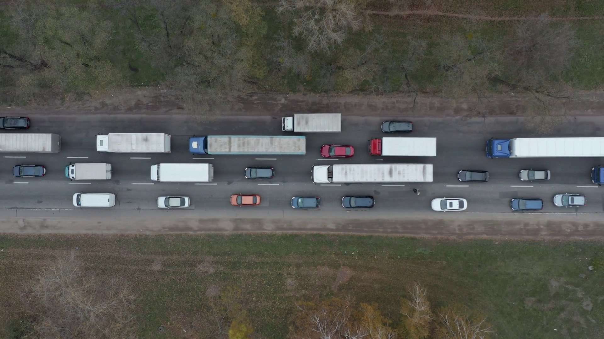 Traffic Congestion On Rural Highway With Stock Footage SBV-351684817 ...
