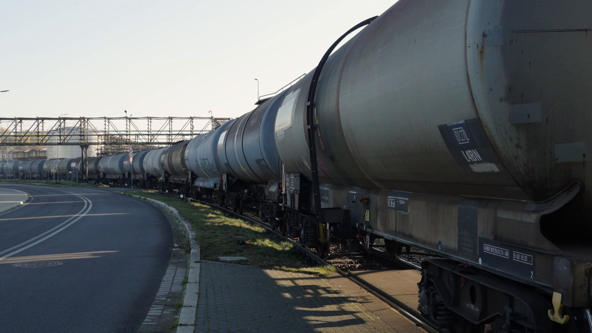 Oil Terminal Operations With Train Tankers Stock Footage SBV-353622773 ...
