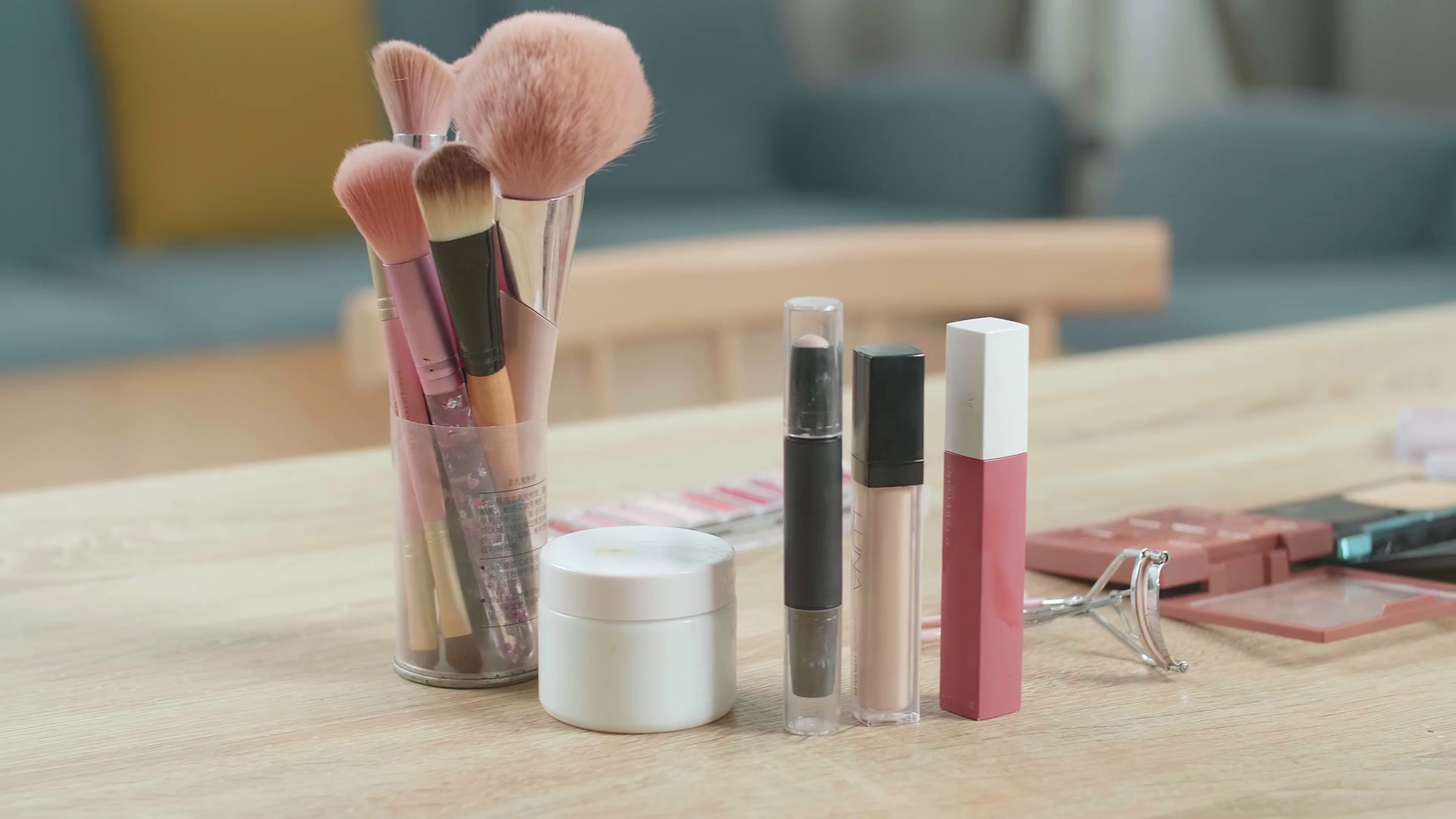 Close Up Of Vanity With Cosmetics Mirror Is Stock Footage SBV-348656044 - Storyblocks