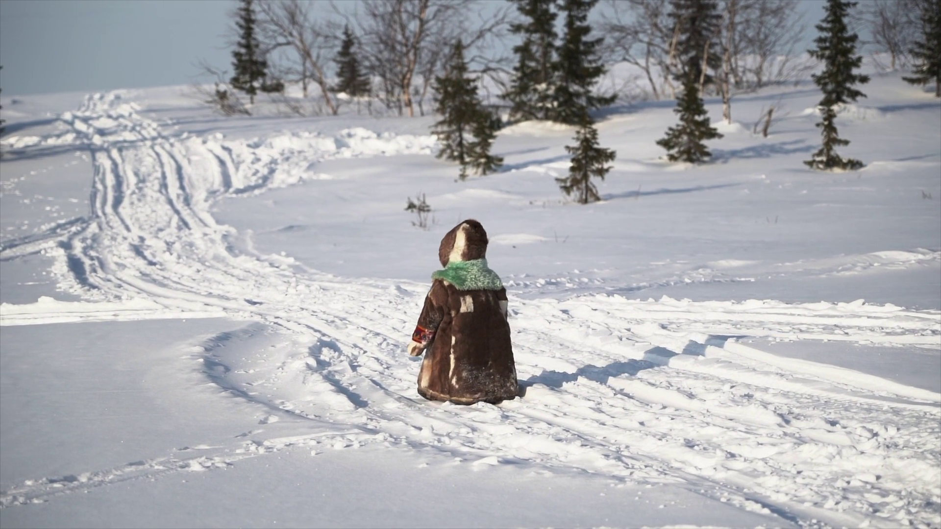 Child In Traditional Fur Coat Yamal Winter Stock Footage SBV-352973632 ...