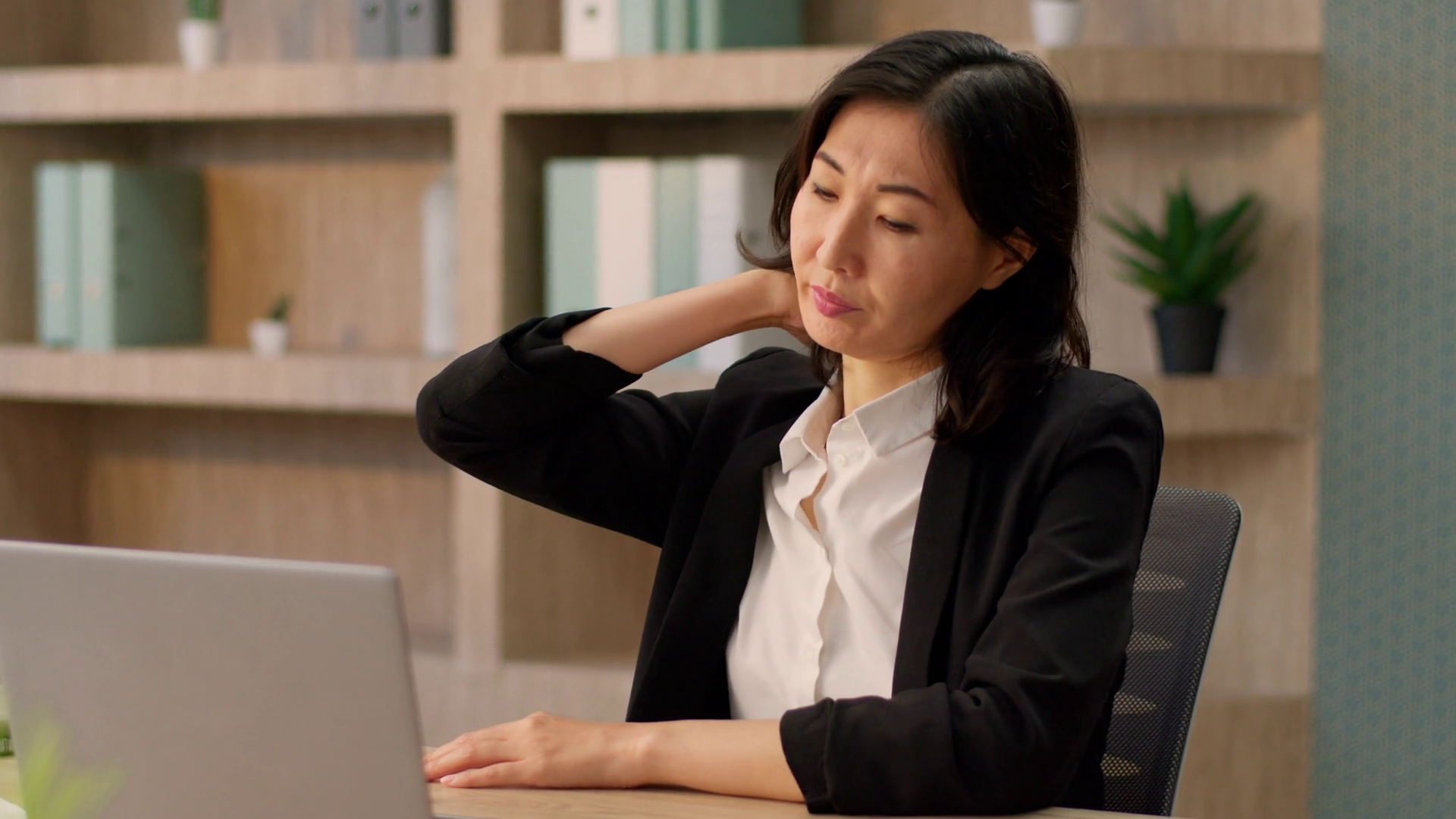 Sedentary Computer Work Tired Business Woman Stock Footage SBV ...
