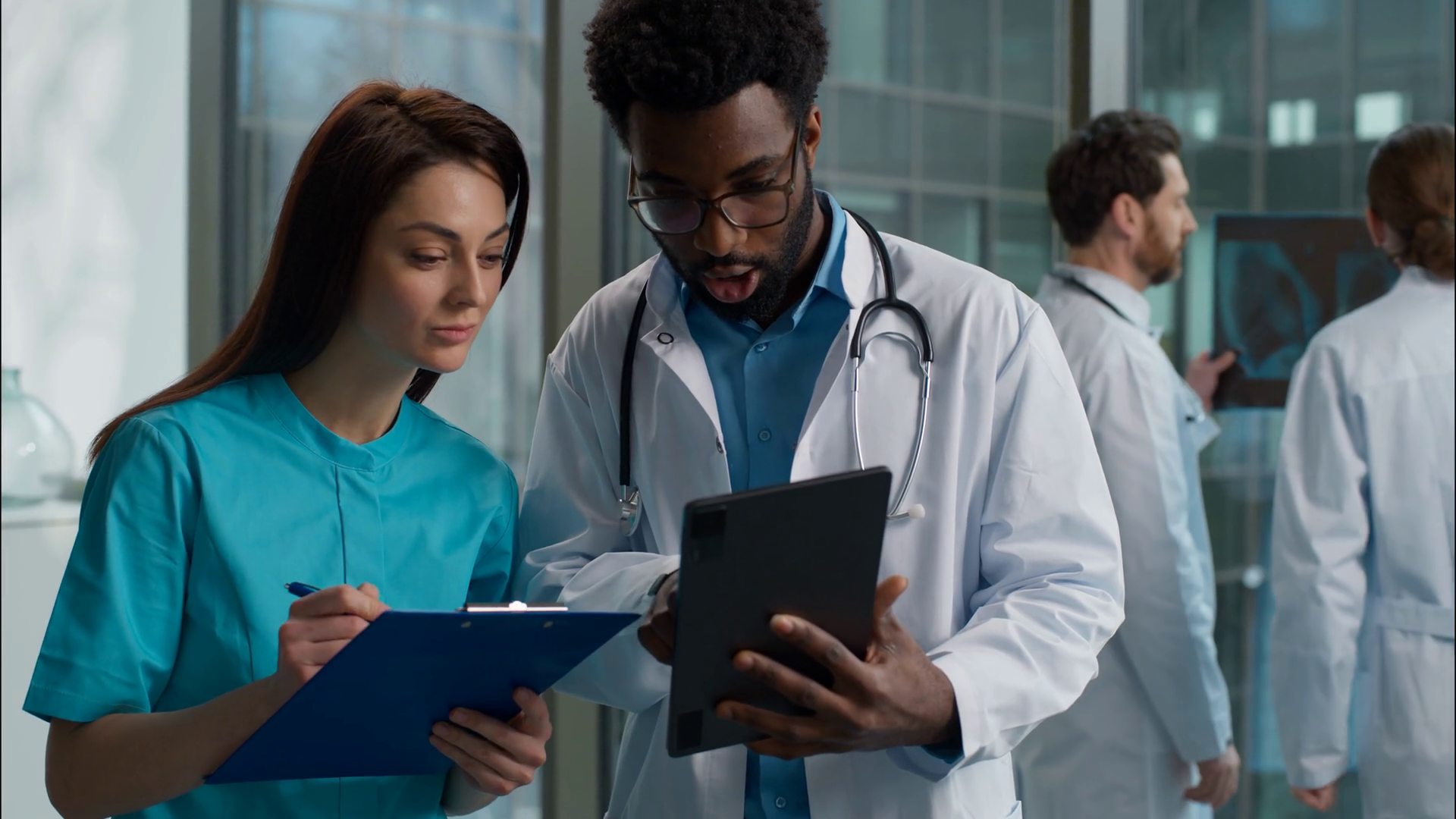 Two Doctors Discussing Patient Medical Stock Footage SBV-352903937 ...