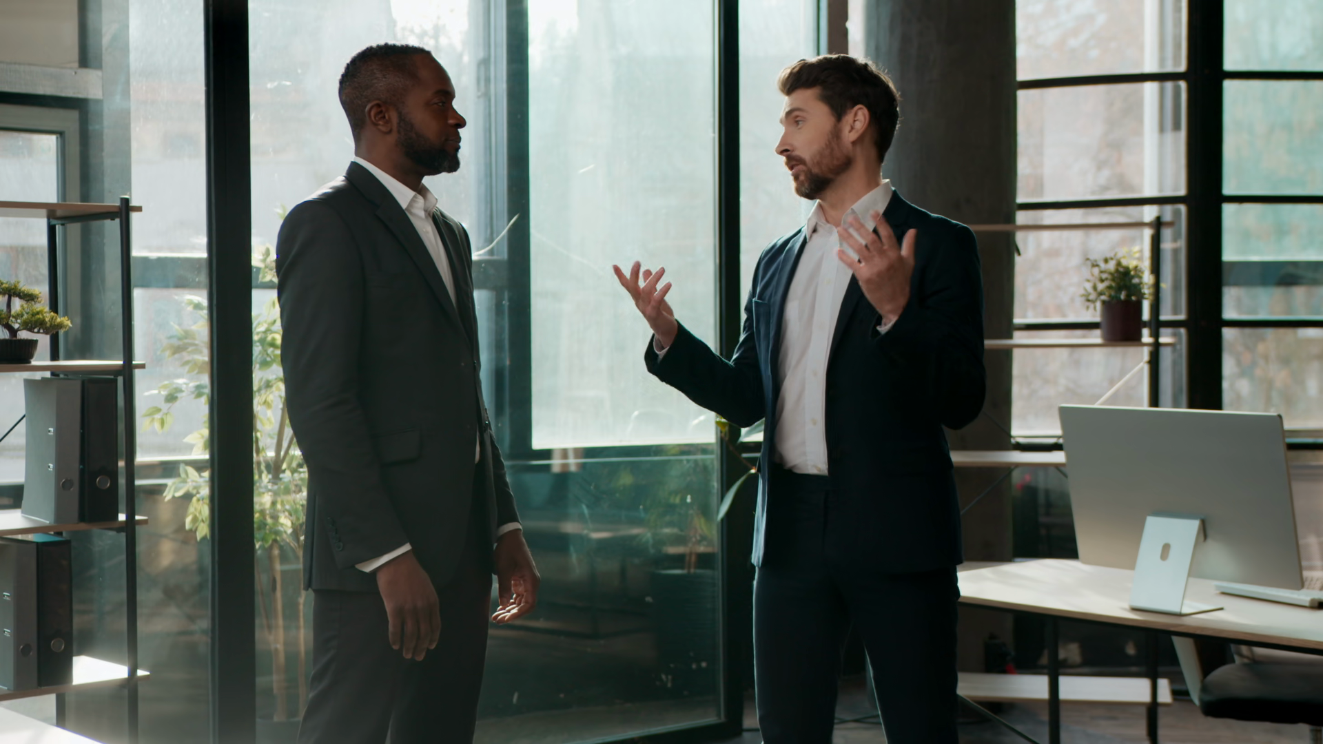 Two Men Business Team Multiethnic Stock Footage SBV-353645399 - Storyblocks