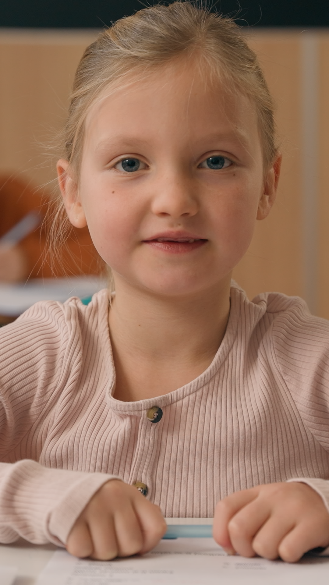 Portrait Happy Pretty Girl Back To School Stock Footage SBV-353074316 ...