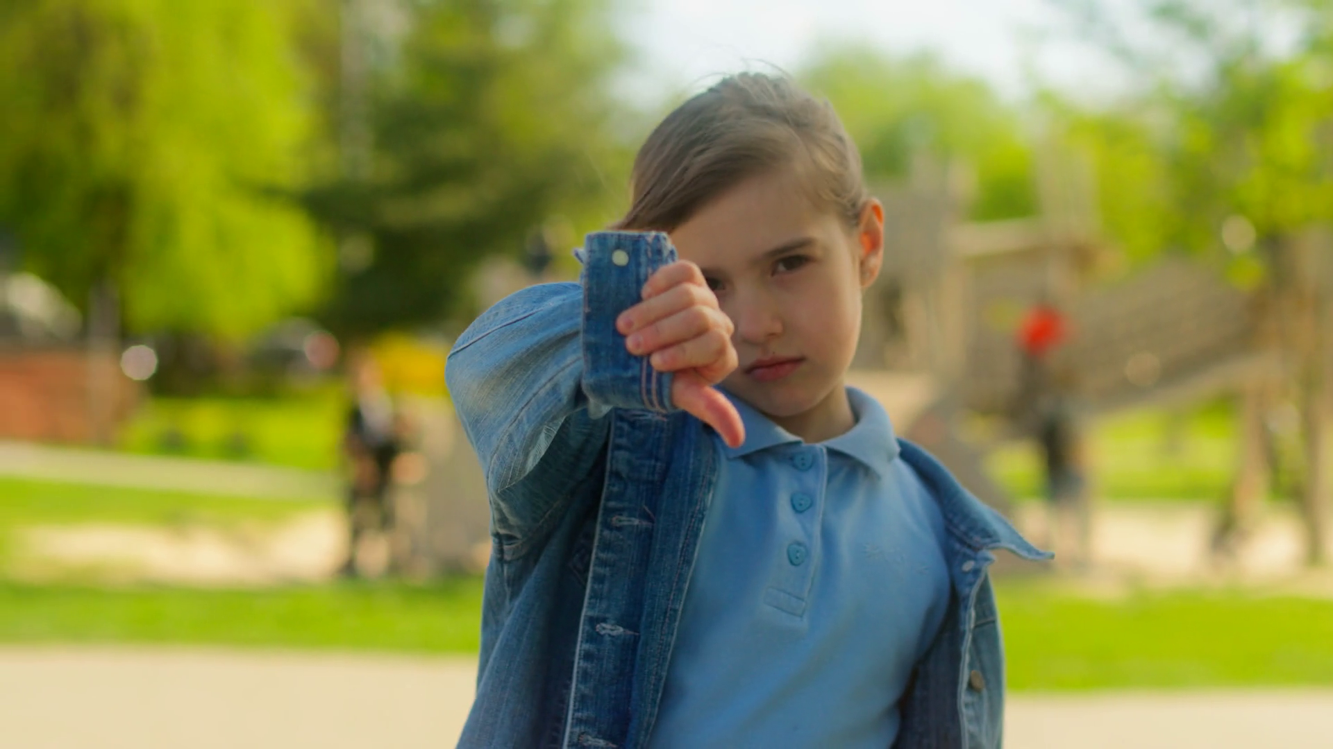 Upset Frowning Disappointed Little Girl Stock Footage SBV-353355875 ...