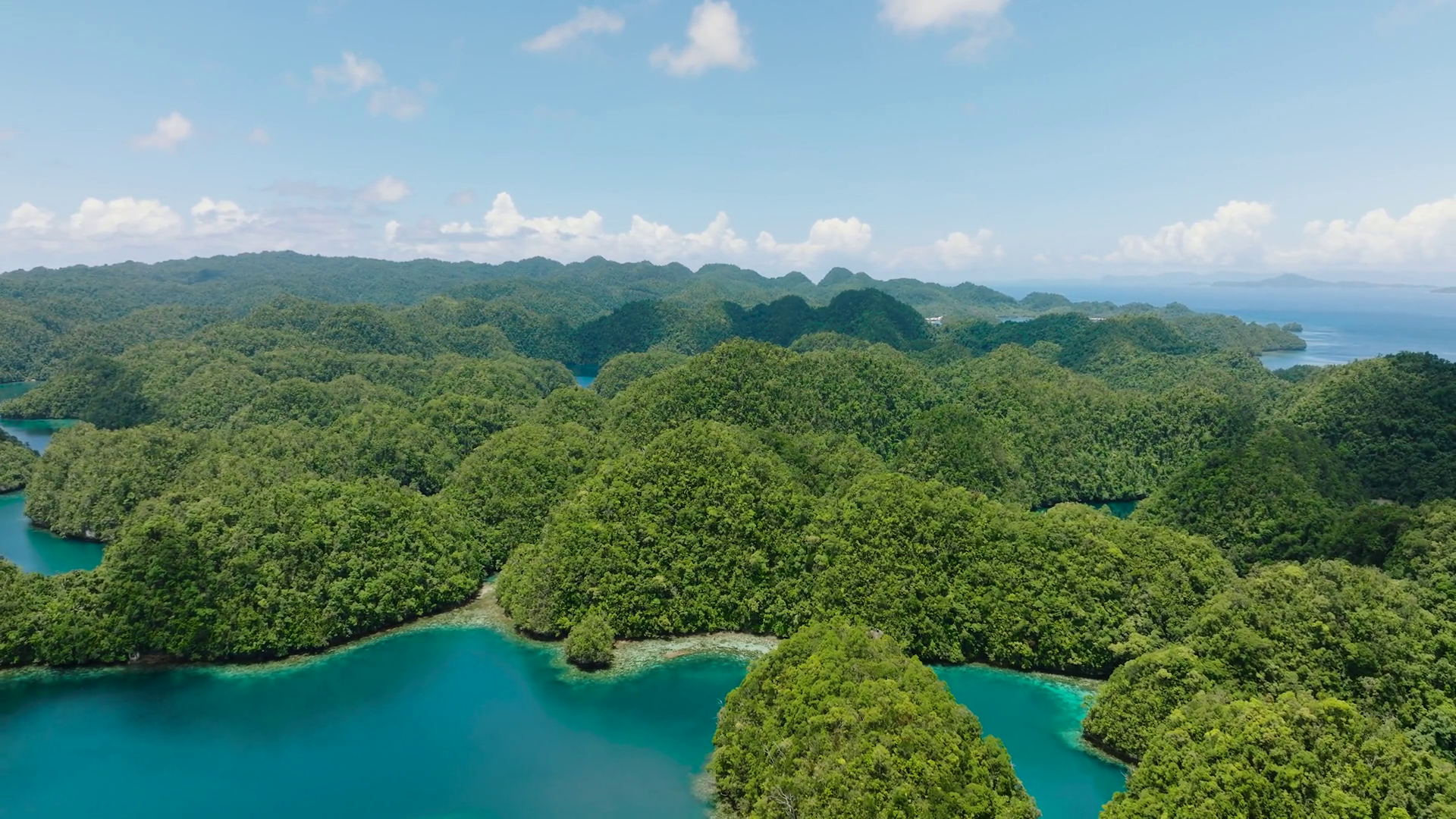 Cluster Of Islands Greenish Lagoons In Stock Footage SBV-352251039 ...