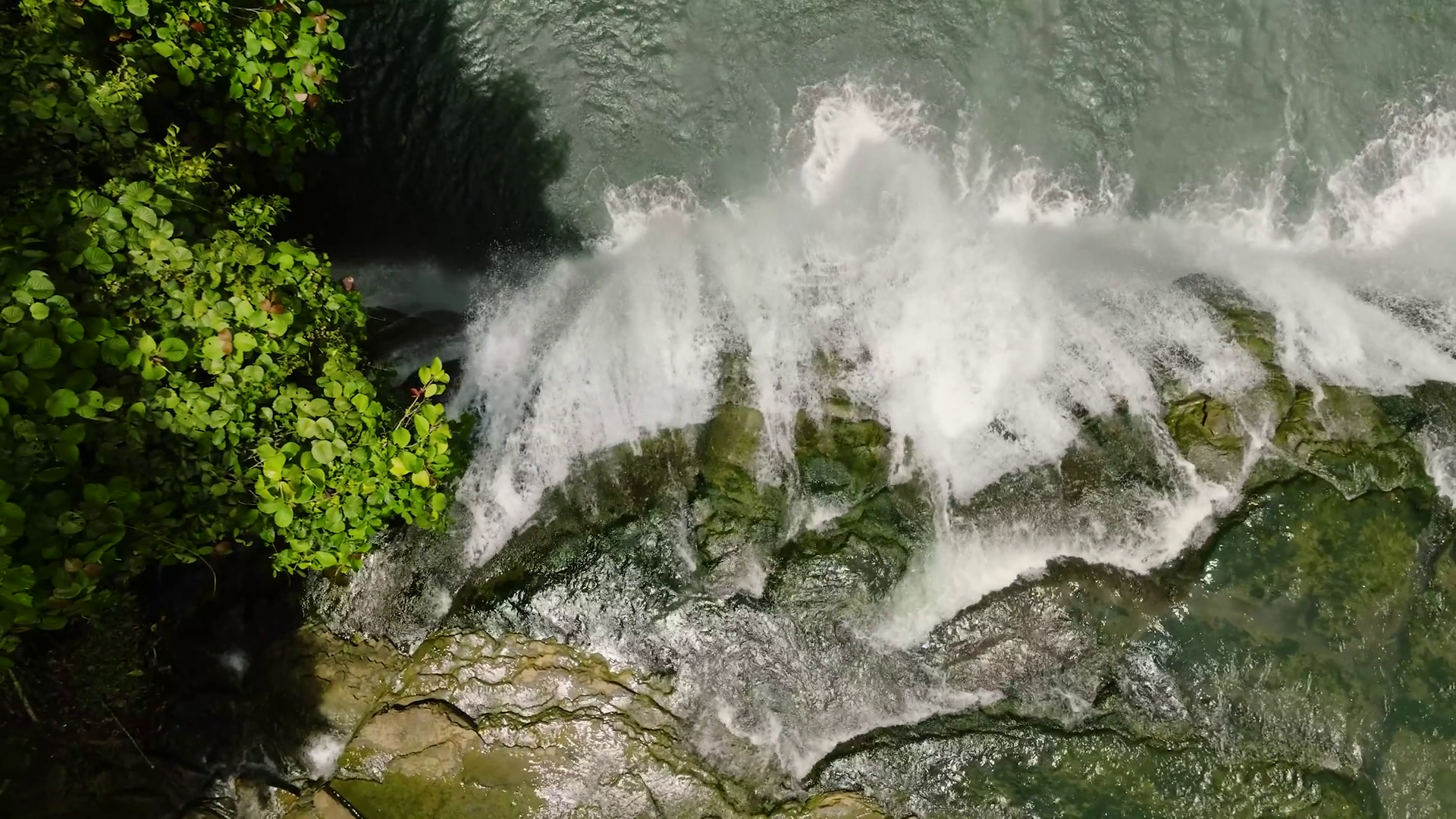 Water Streaming Over Rock Structures Stock Footage SBV-352601139 ...