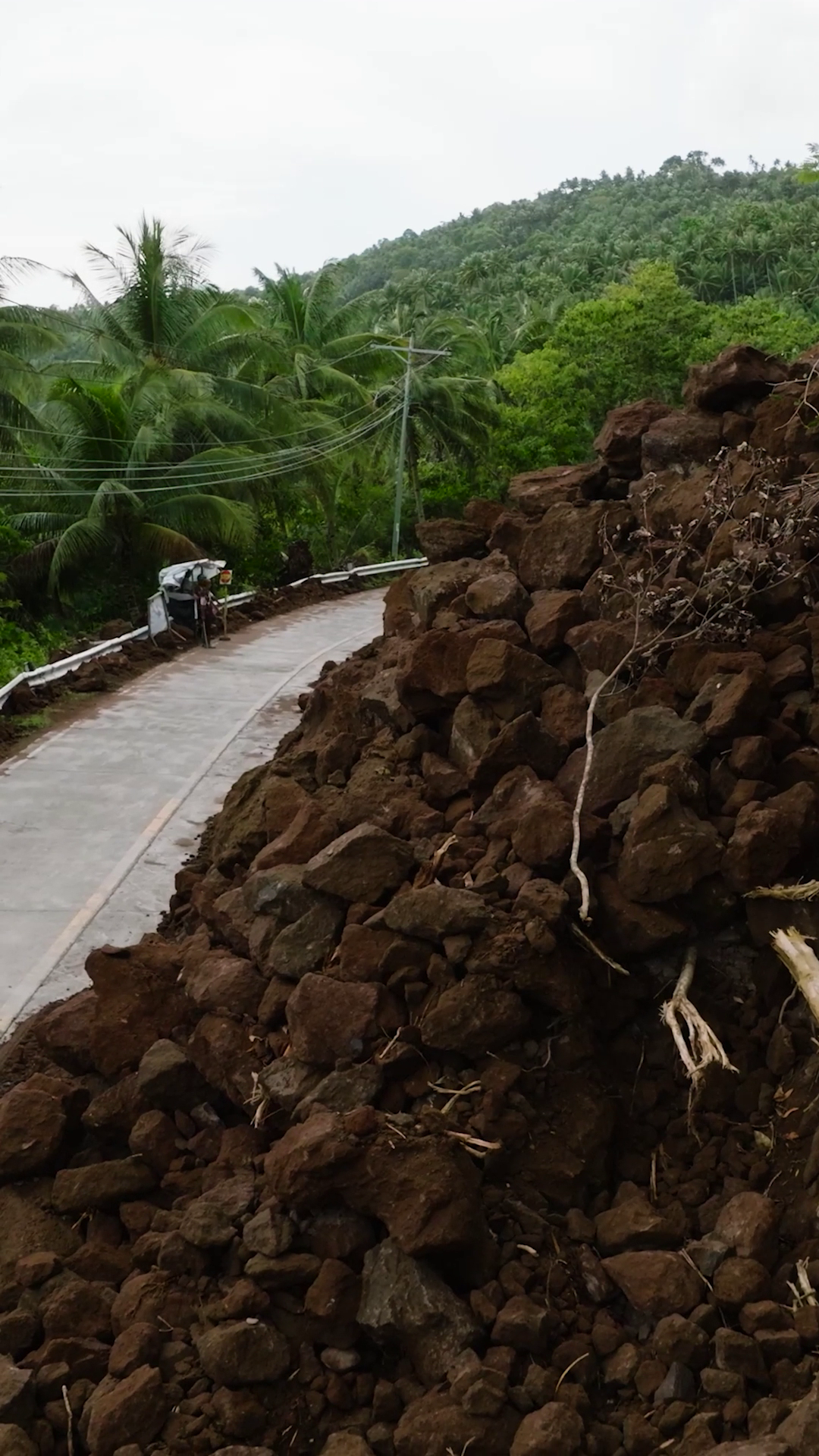 Heavy Rainfall Cause Landslides Block Half Stock Footage SBV-353216523 ...