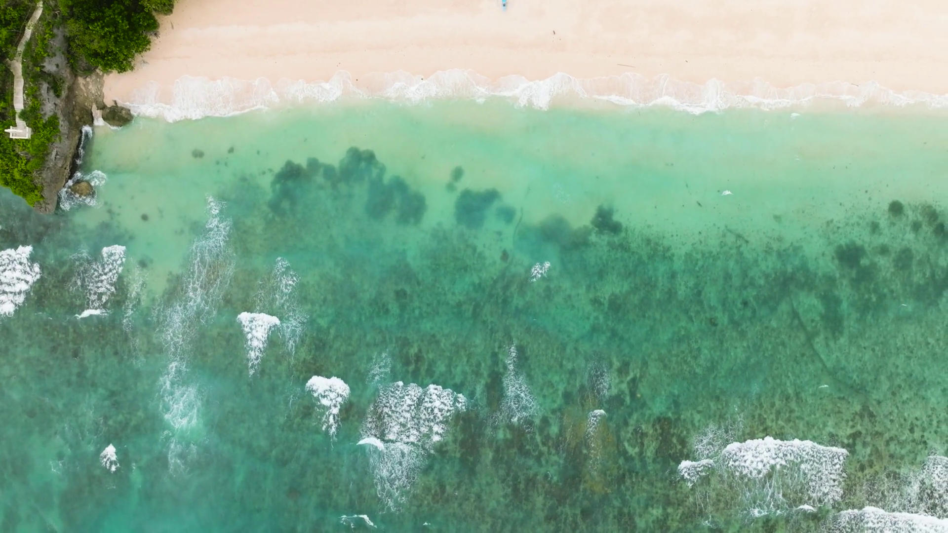 Top View Of Inshore Sea Waves On White Sand Stock Footage SBV-353227995 ...