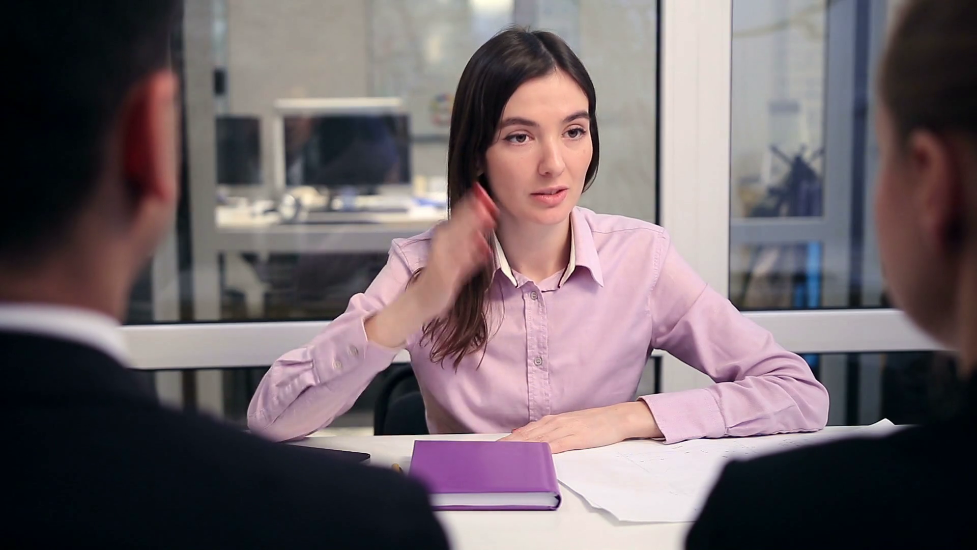 Smiling Financial Advisor Shaking Hand With Stock Footage SBV-311471473 ...