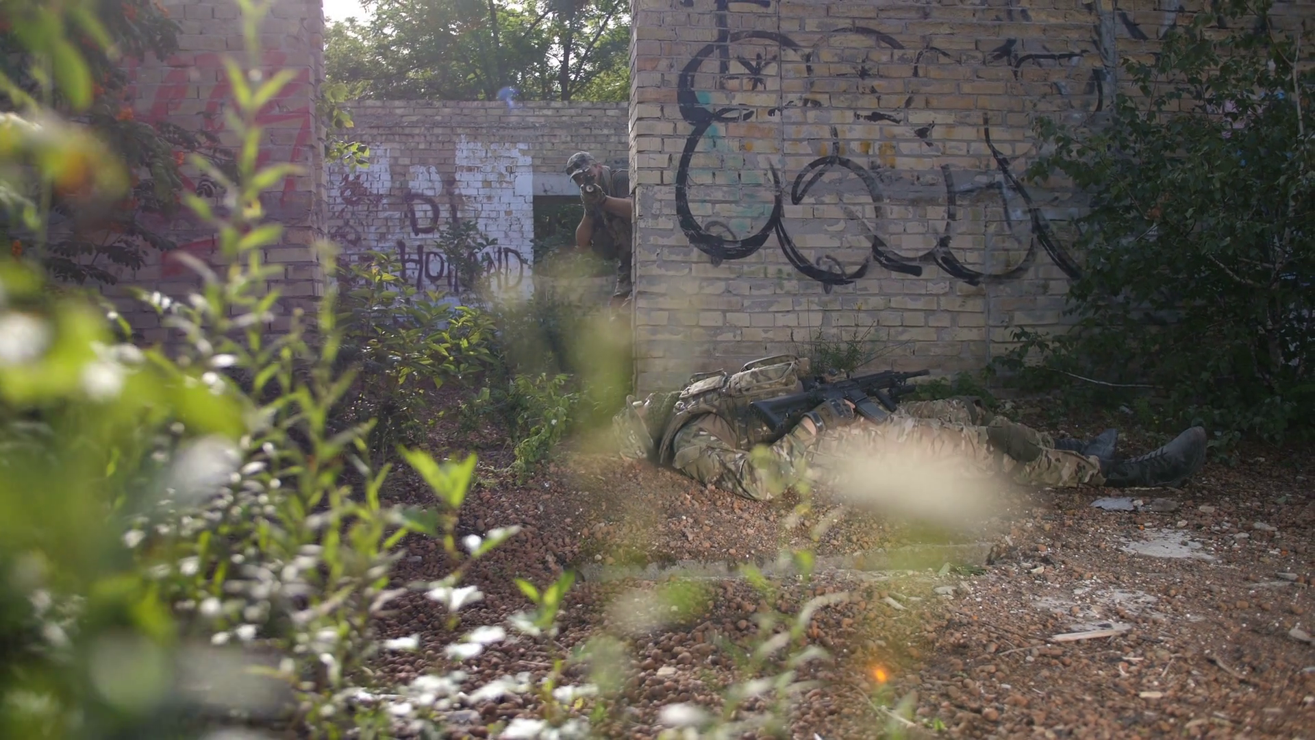 Army Medic Providing Medical Care To Wounded Stock Footage SBV ...