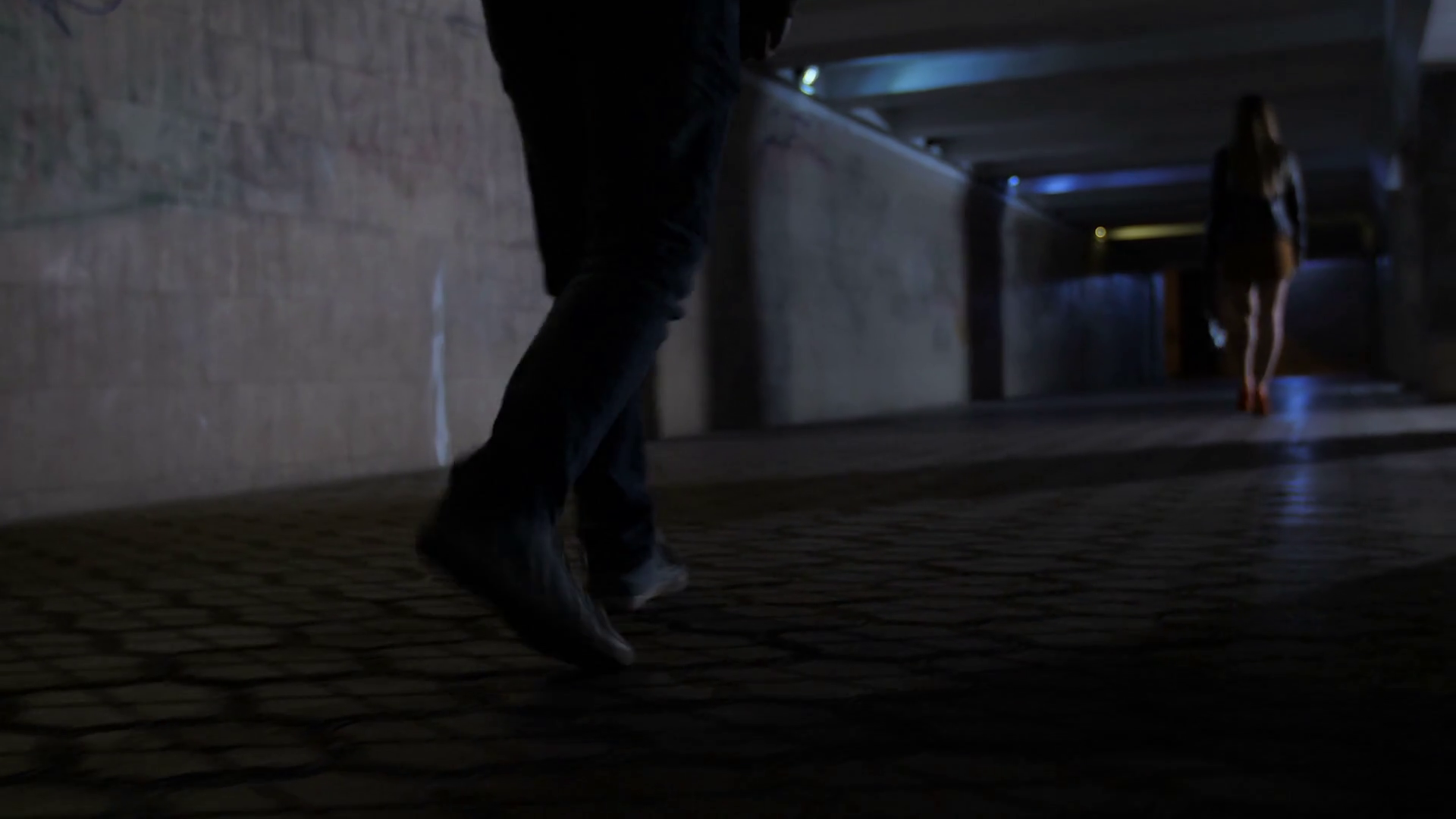 Close-up Legs Of Male Criminal Walking In Stock Footage SBV-324000767 ...