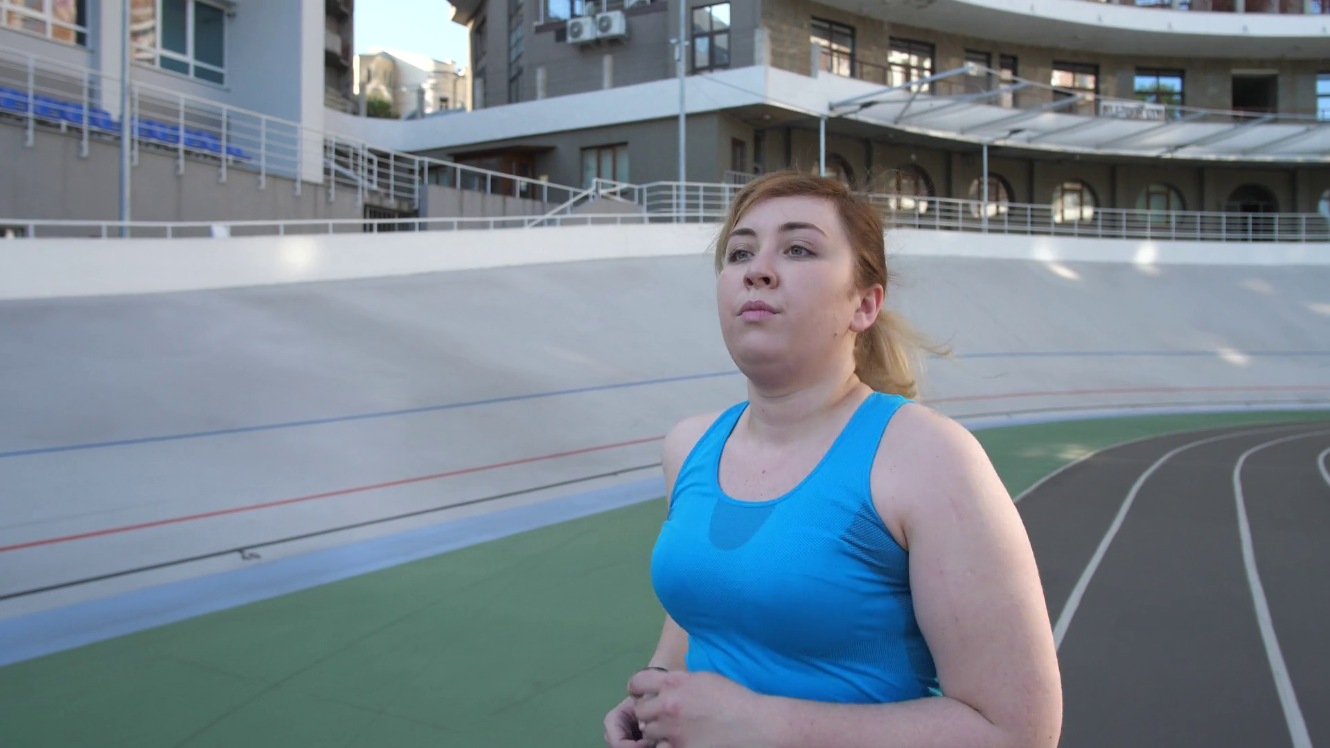 Close-up Of Overweight Female Runner Stock Footage SBV-336661601 ...