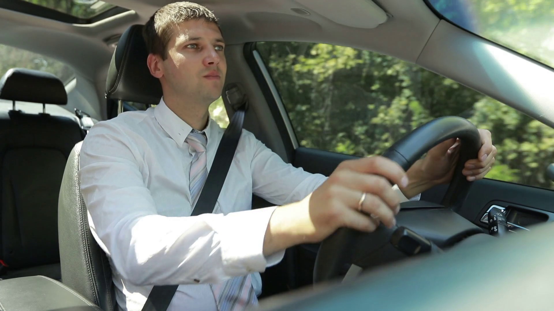 Confident Businessman Driving Car In Stock Footage SBV-316762421 ...