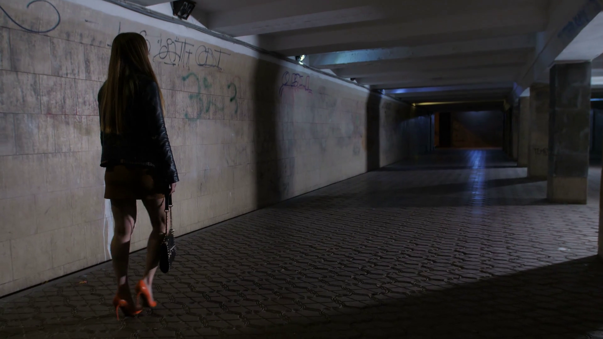Drunk Boozy Female In Mini Skirt High Heeled Stock Footage SBV ...