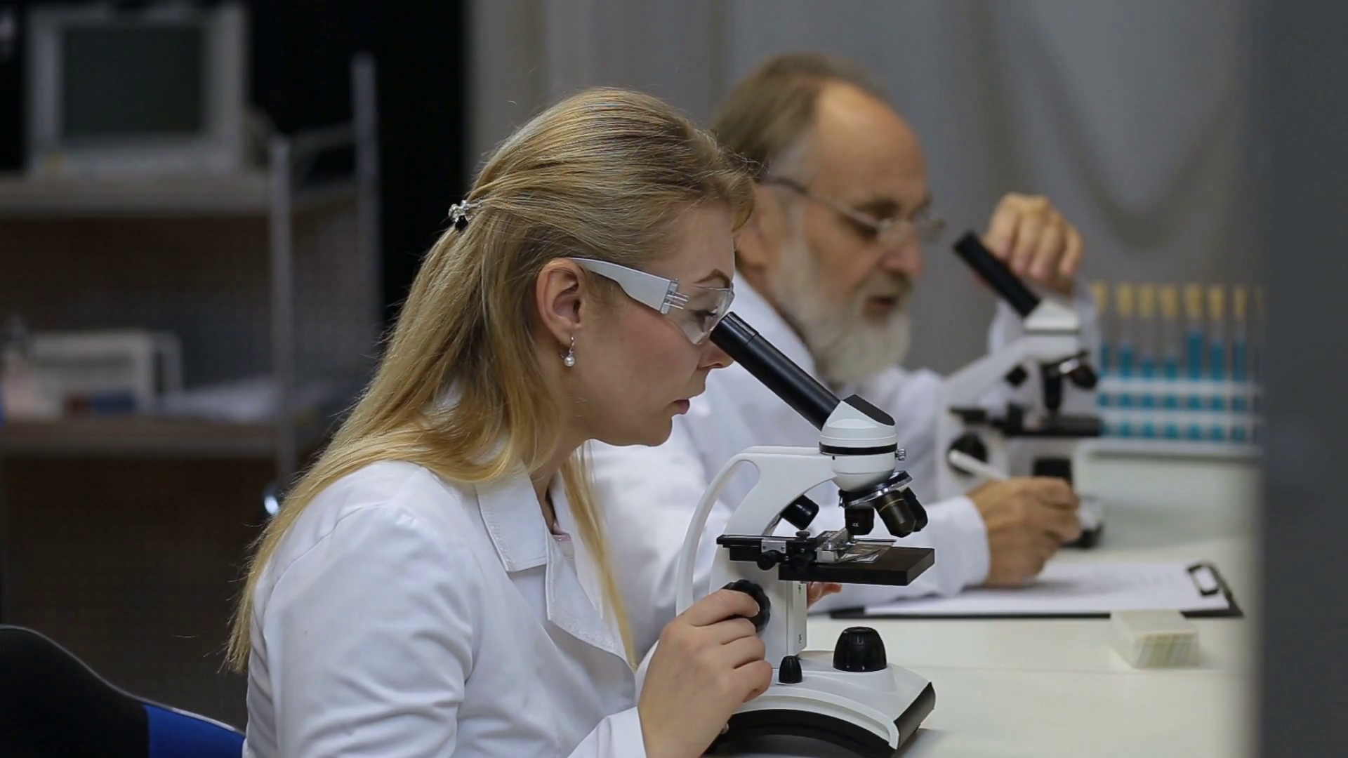 Health Care Researchers Working In Laboratory Stock Footage SBV ...