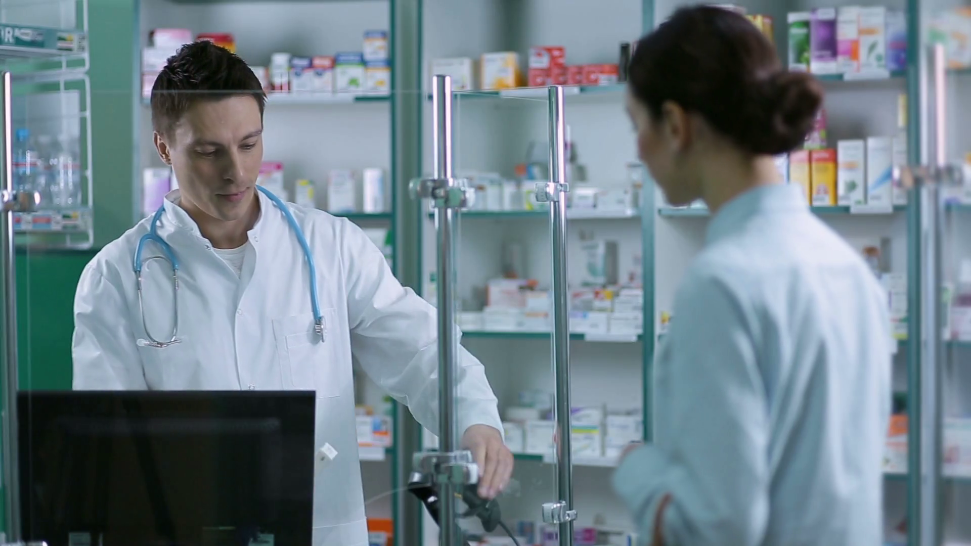 Pharmacist Scanning Medicines With Barcode Stock Footage SBV-313939187 ...