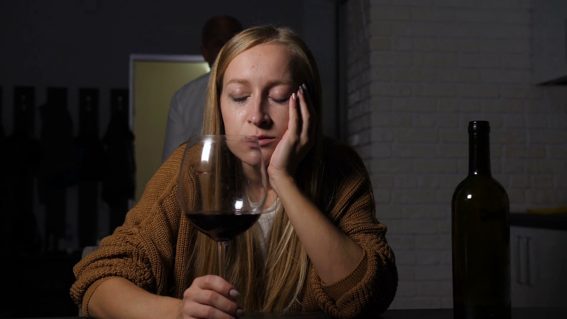 Betrayed Woman Coping With Marital Stock Footage SBV-327901259 ...