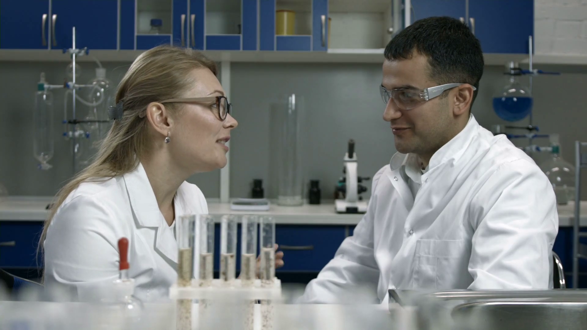 Scientists Celebrating Research Success Stock Footage SBV-319154452 ...
