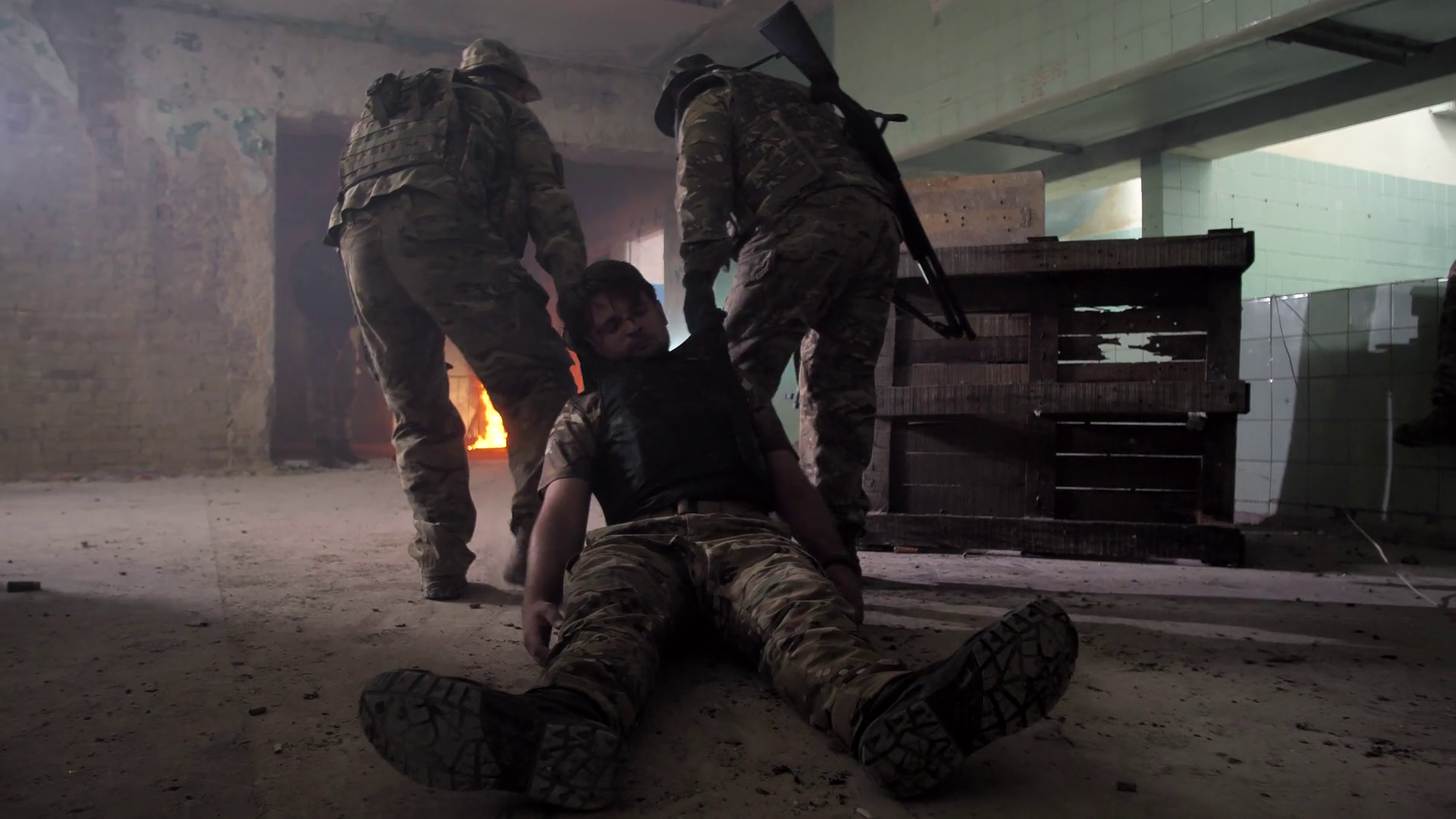 Two Comrades Evacuating Wounded In Head Stock Footage SBV-338662878 ...