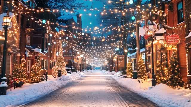 Street Christmas Lights Stock Footage: Royalty-Free Video Clips ...