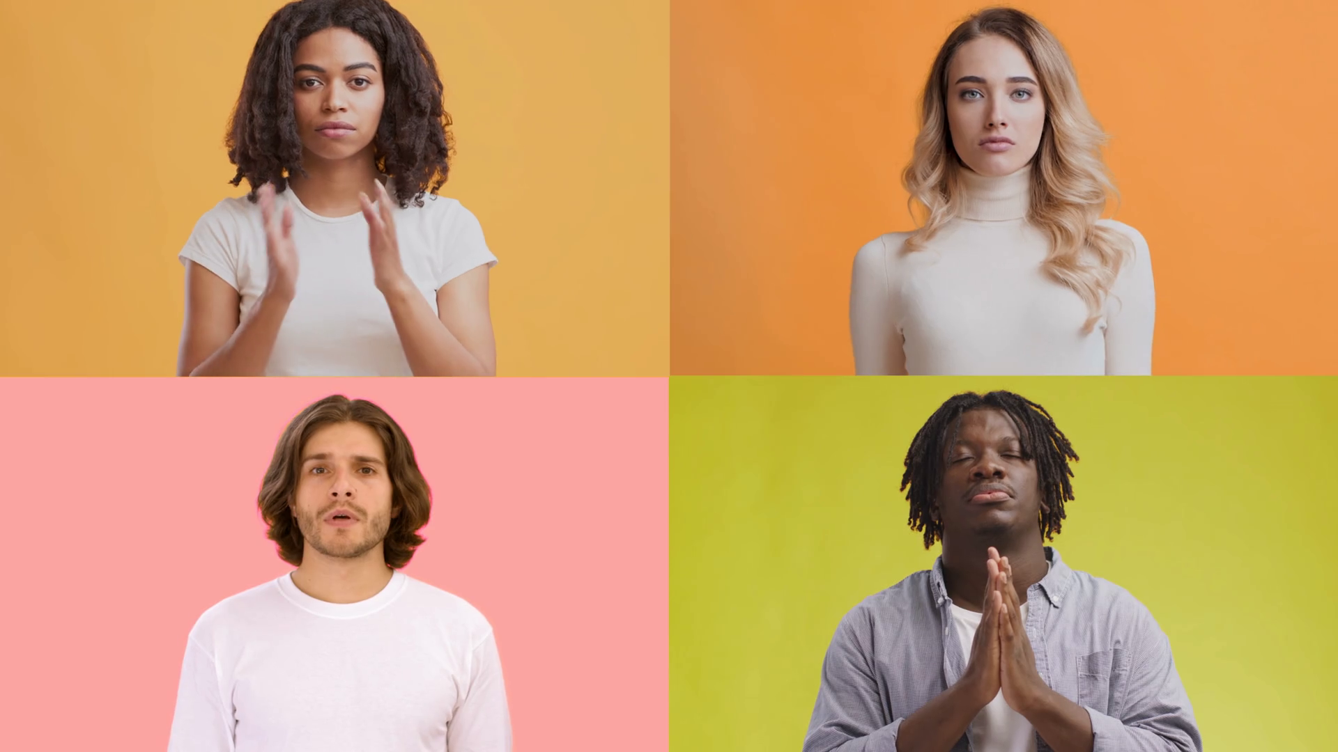 Four Multiracial Individuals Showcase Stock Footage SBV-351774451 ...