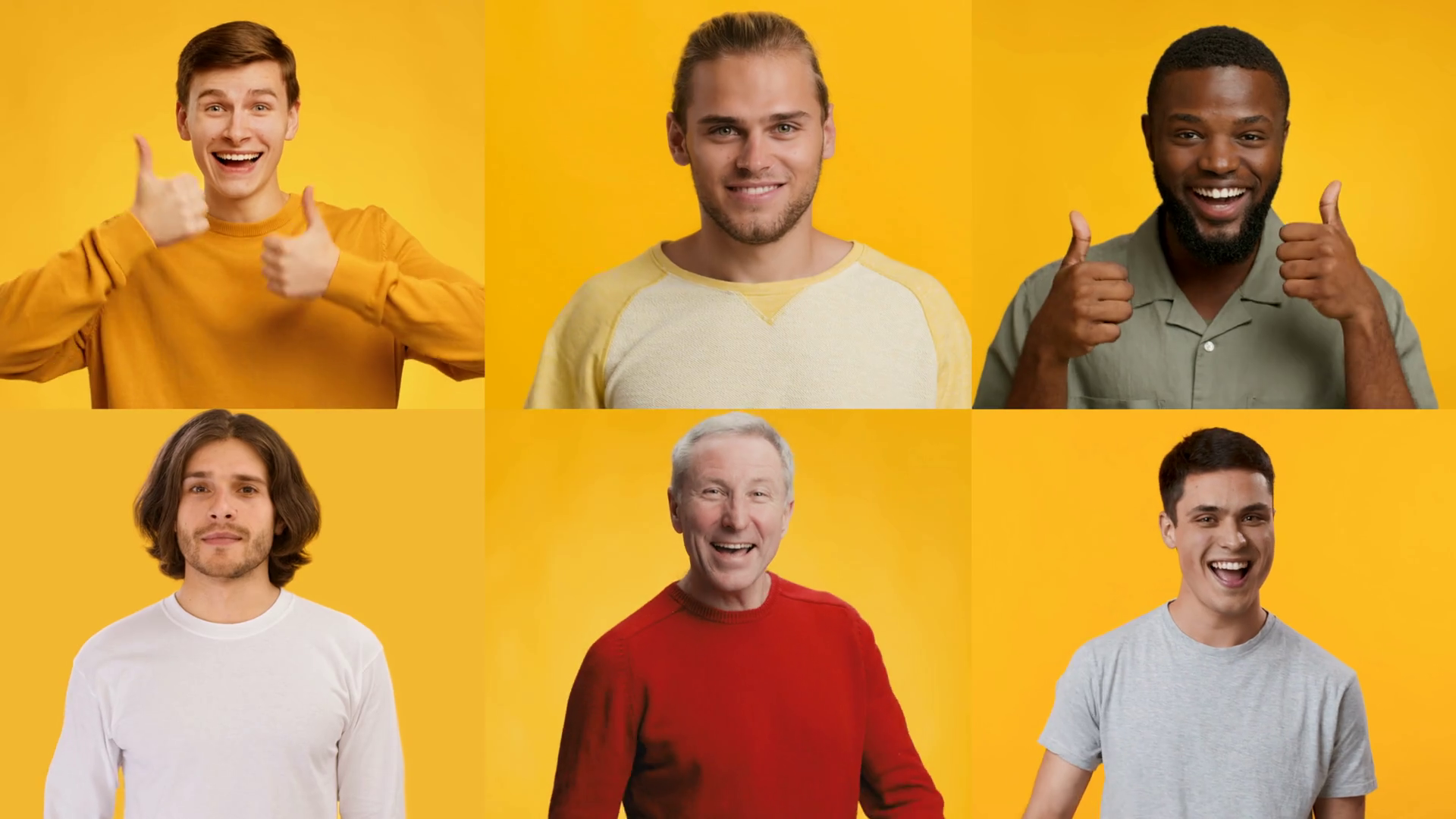 A Cheerful Group Of Six Diverse Men Displays Stock Footage SBV ...
