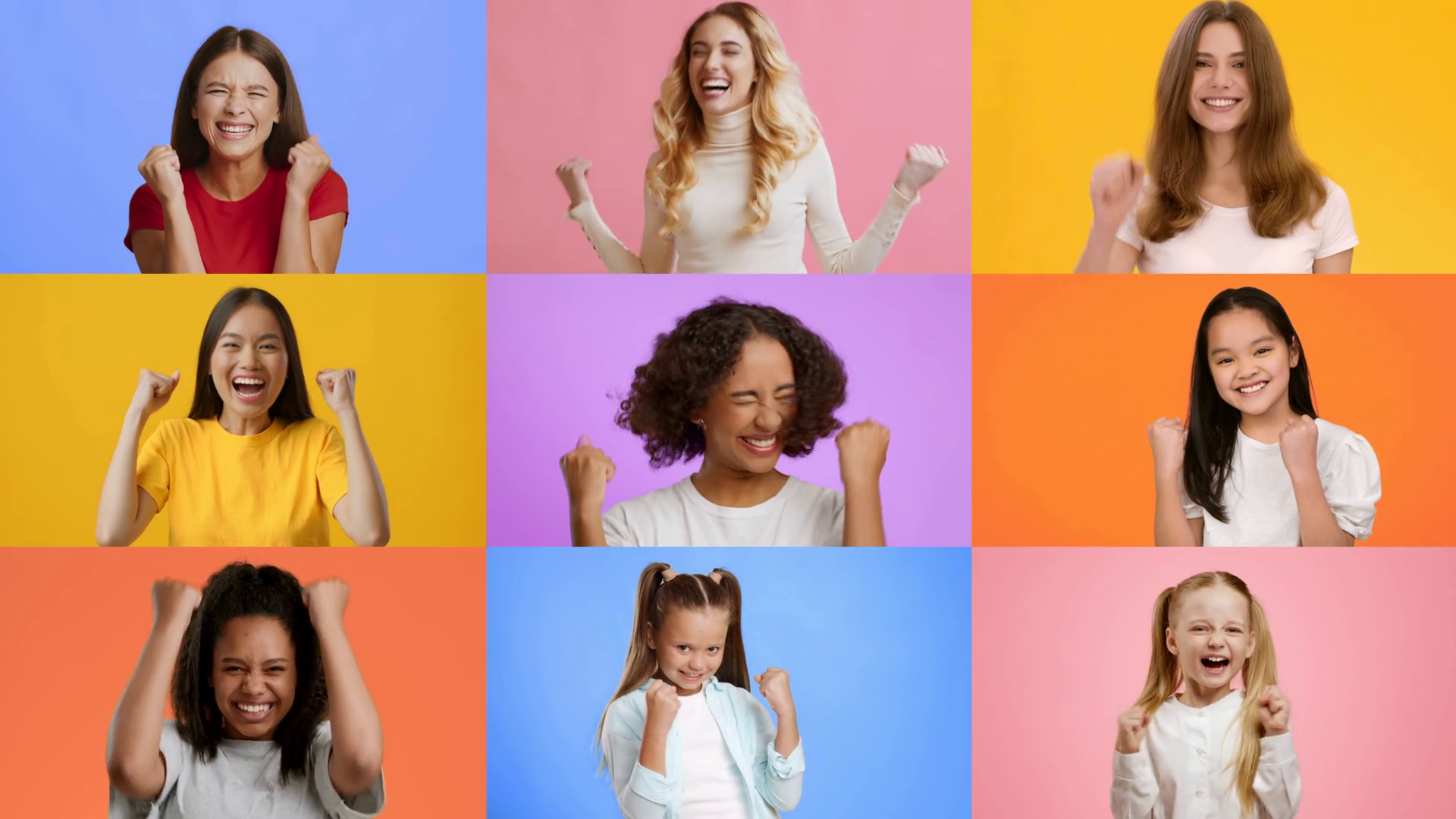 A Diverse Group Of Cheerful People Express Stock Footage SBV-351816046 ...