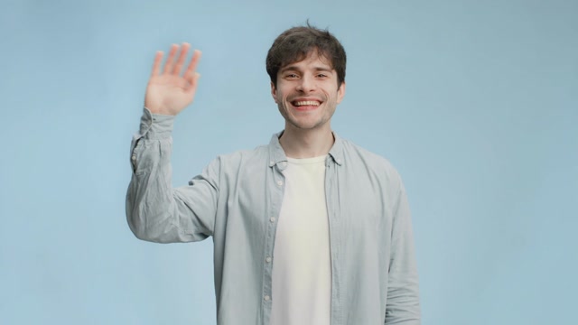 Man Waving Stock Footage: Royalty-Free Video Clips - Storyblocks