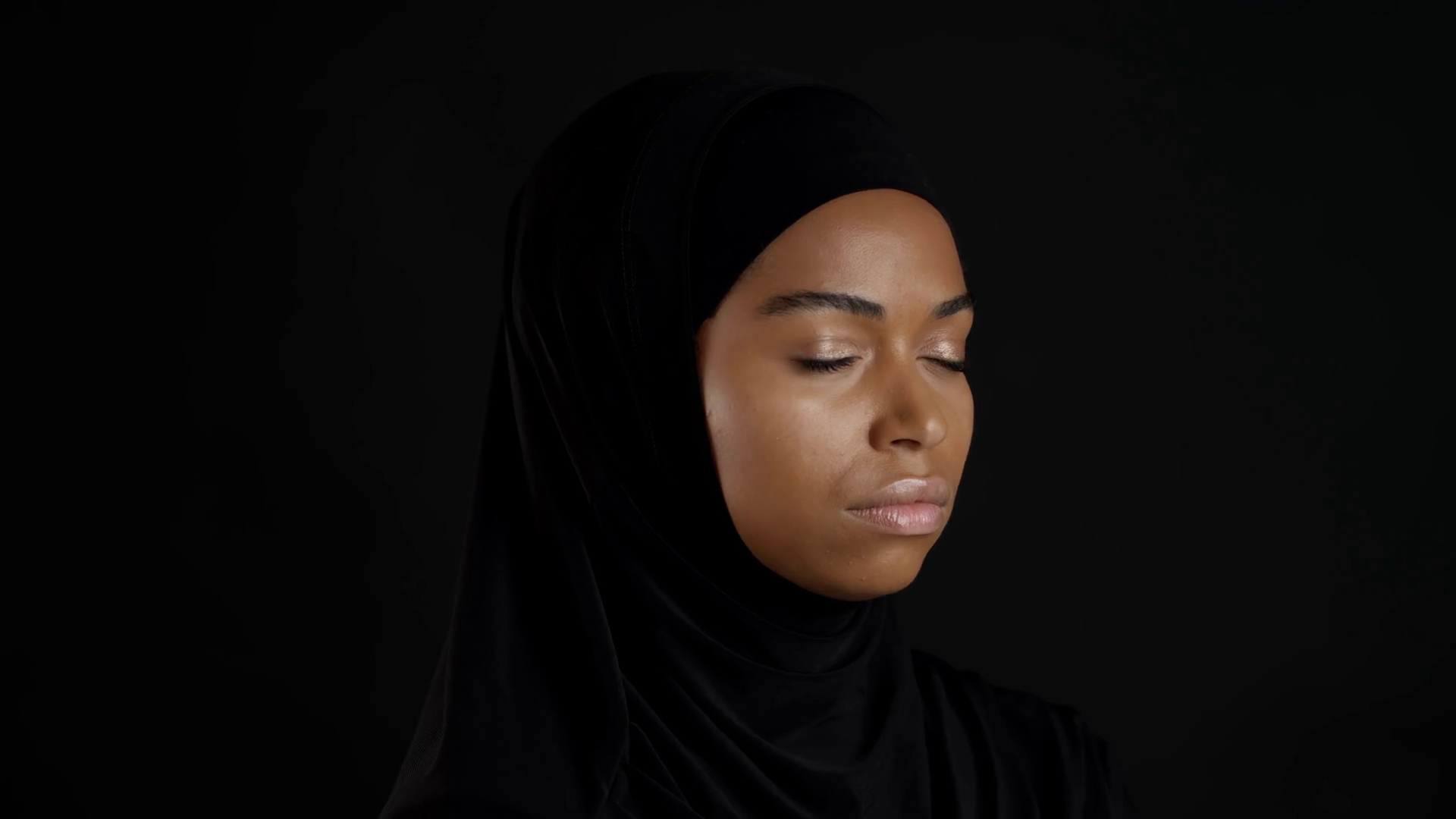 Islamic Beauty Young Muslim African American Stock Footage SBV ...