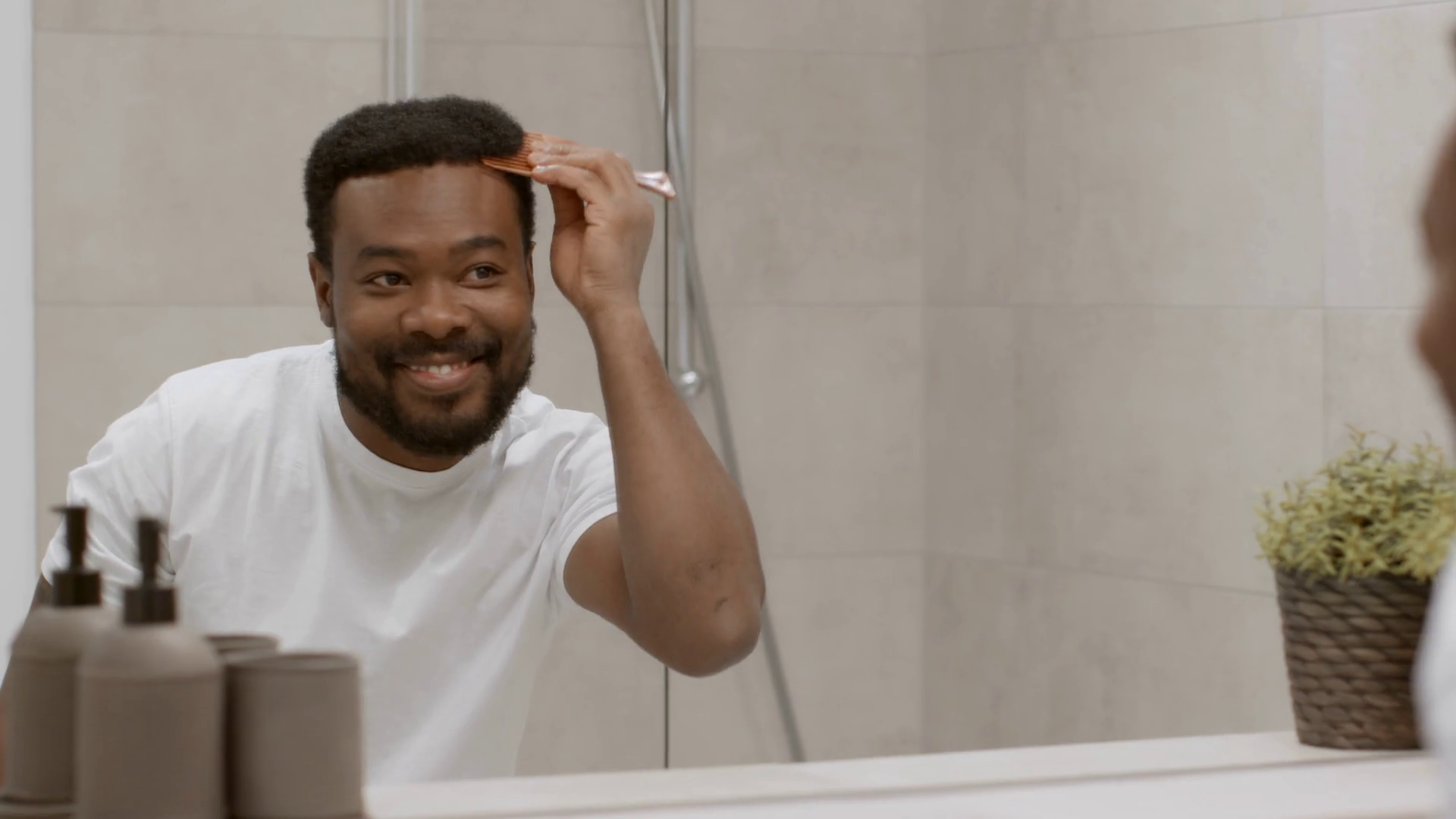 Young African American Guy Preening In Stock Footage SBV-347462110 ...