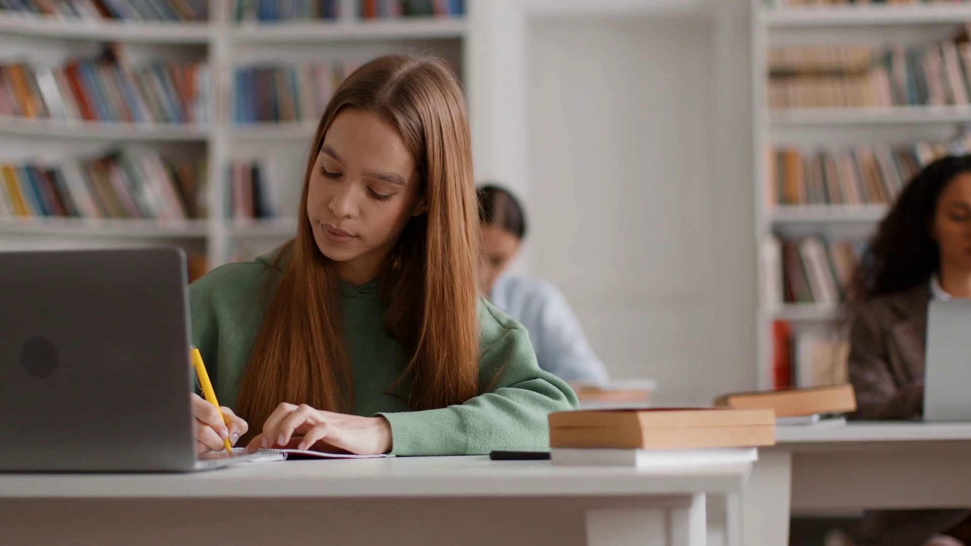 Active Learning Women Students Actively Stock Footage SBV-347615689 ...