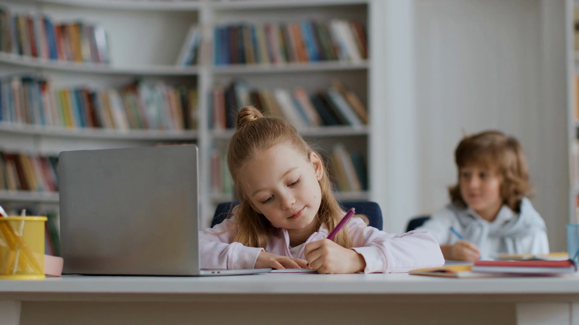 Education Process Primary Students Studying Stock Footage SBV-348546507 ...