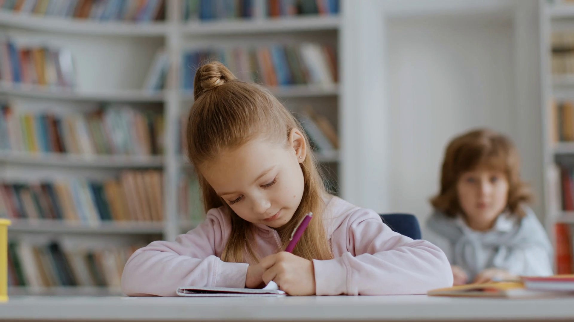 Active Work At School Cute Schoolgirl Stock Footage SBV-348543124 - Storyblocks