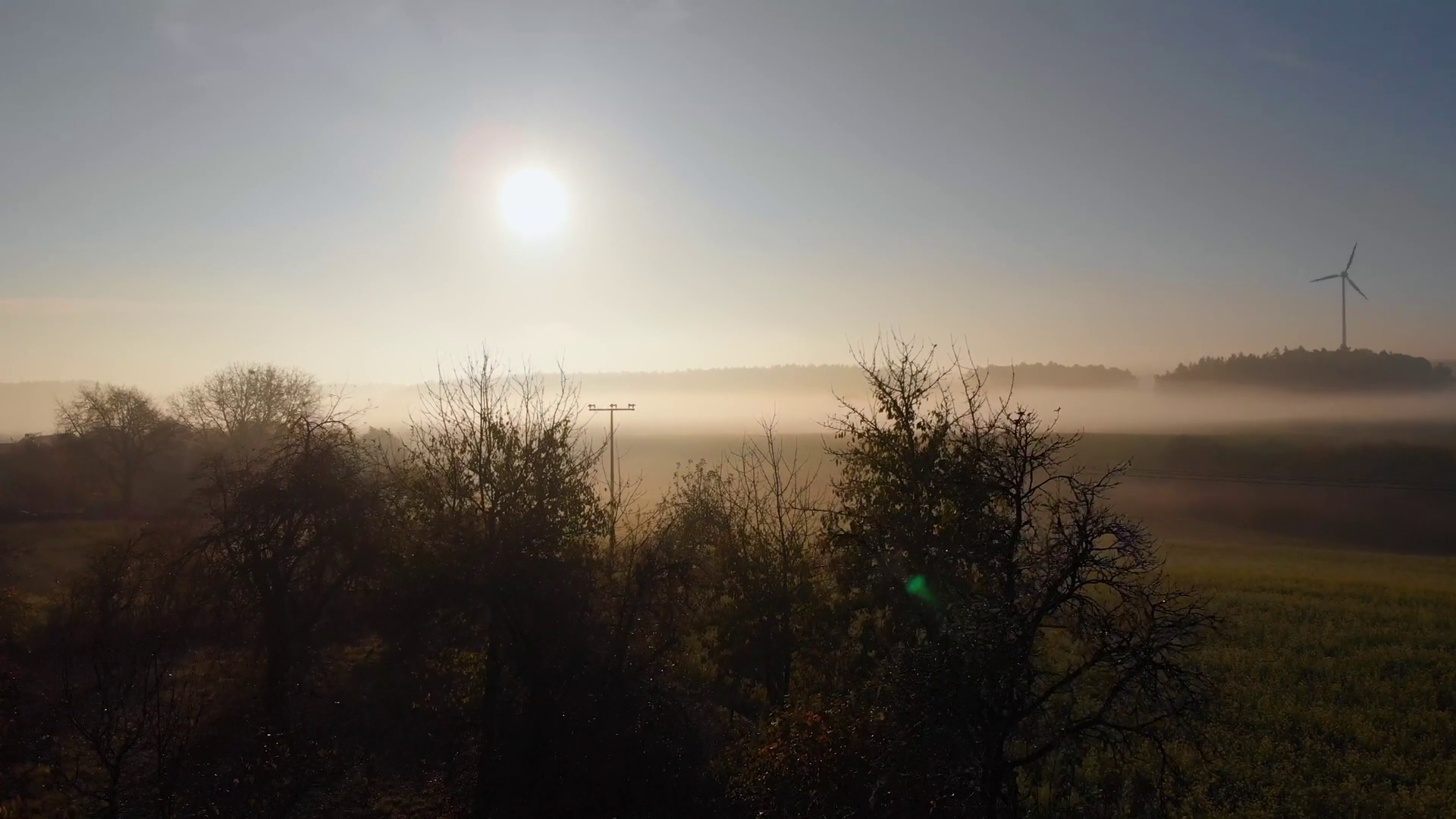 Aerial Of Beautiful Autumn Morning Sunrise Stock Footage SBV-348464355 ...