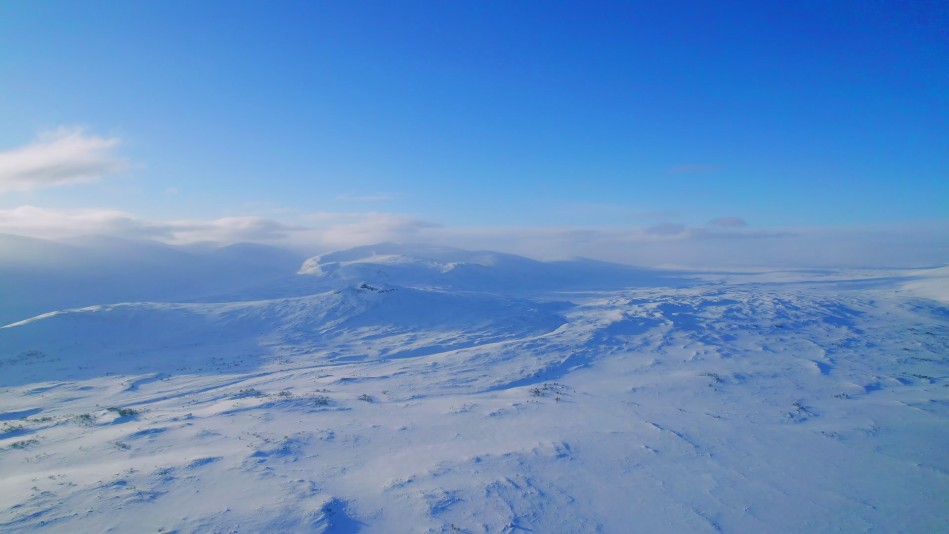 Aerial Of Ice Desert In Vast Winter Mountain Stock Footage SBV ...