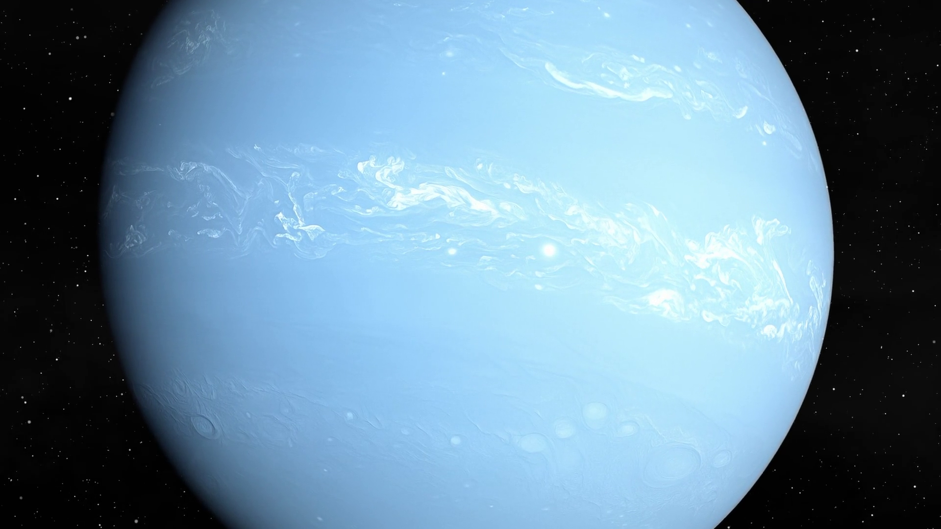 Flying Fast To Surface Of Blue Planet Neptun Stock Footage SBV ...