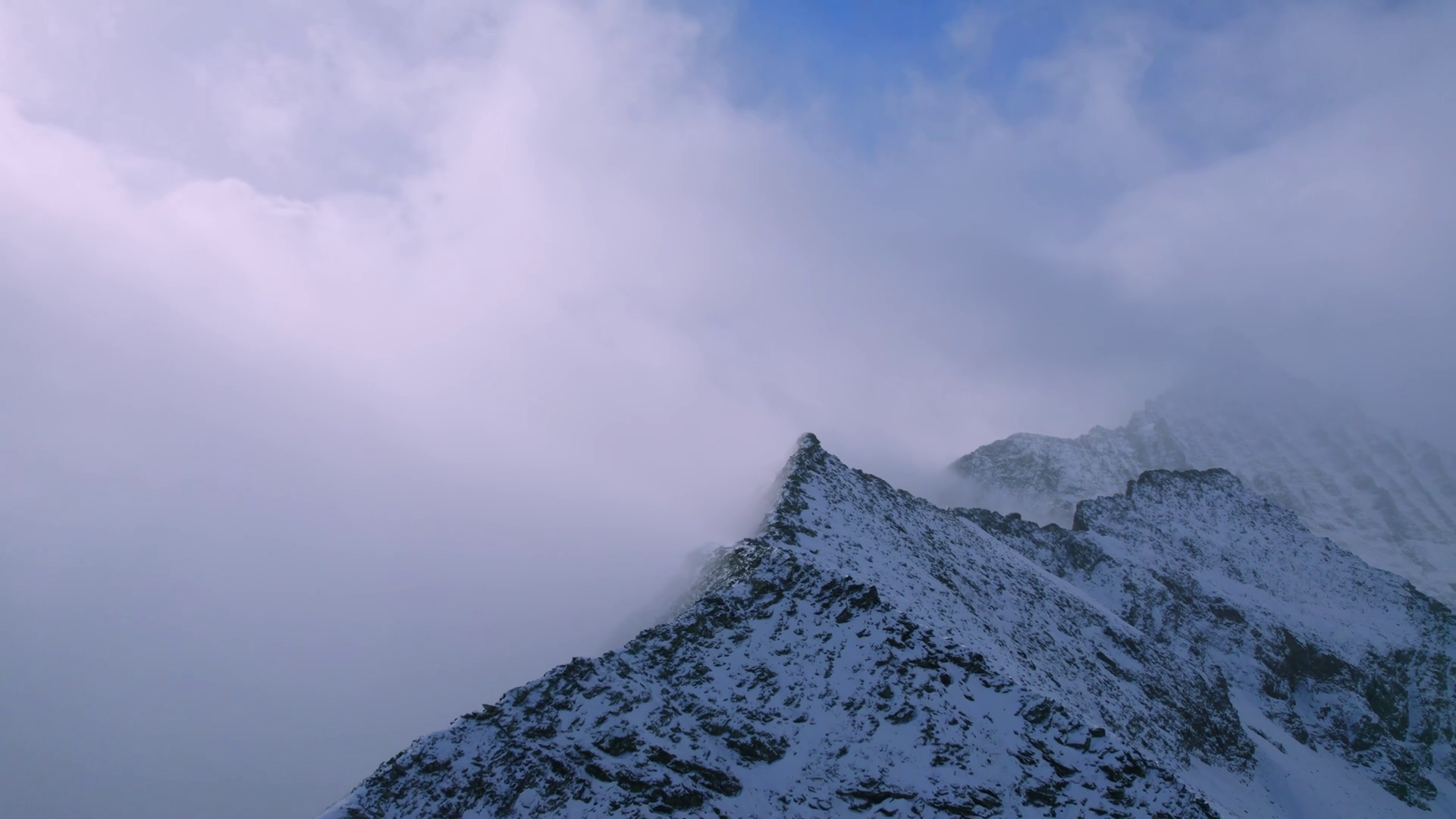 Flying Over Stunning Mountain Top Ridge In Stock Footage SBV-348507037 ...