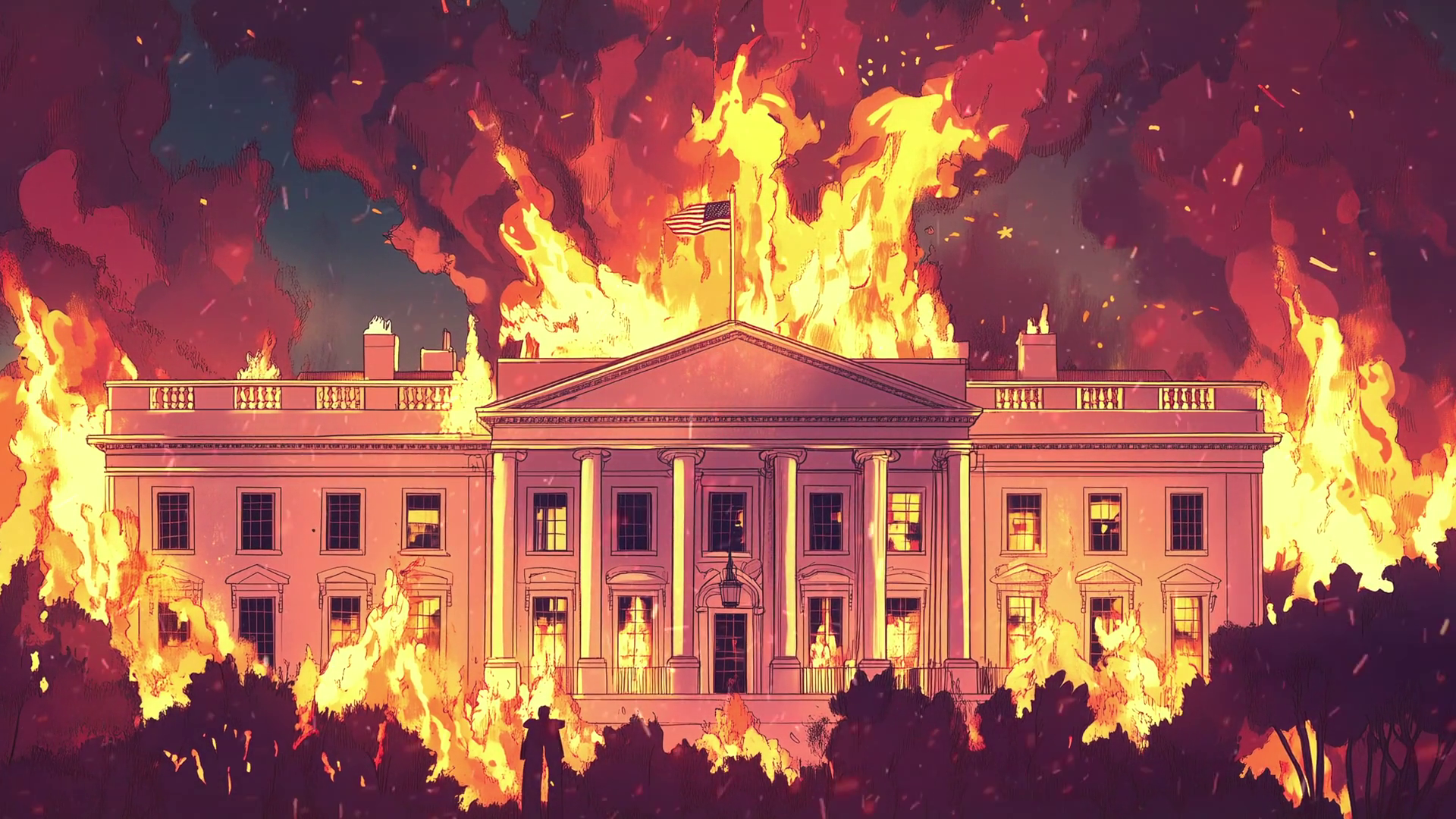 Frontal Illustration Of White House In Stock Footage SBV-351851982 ...