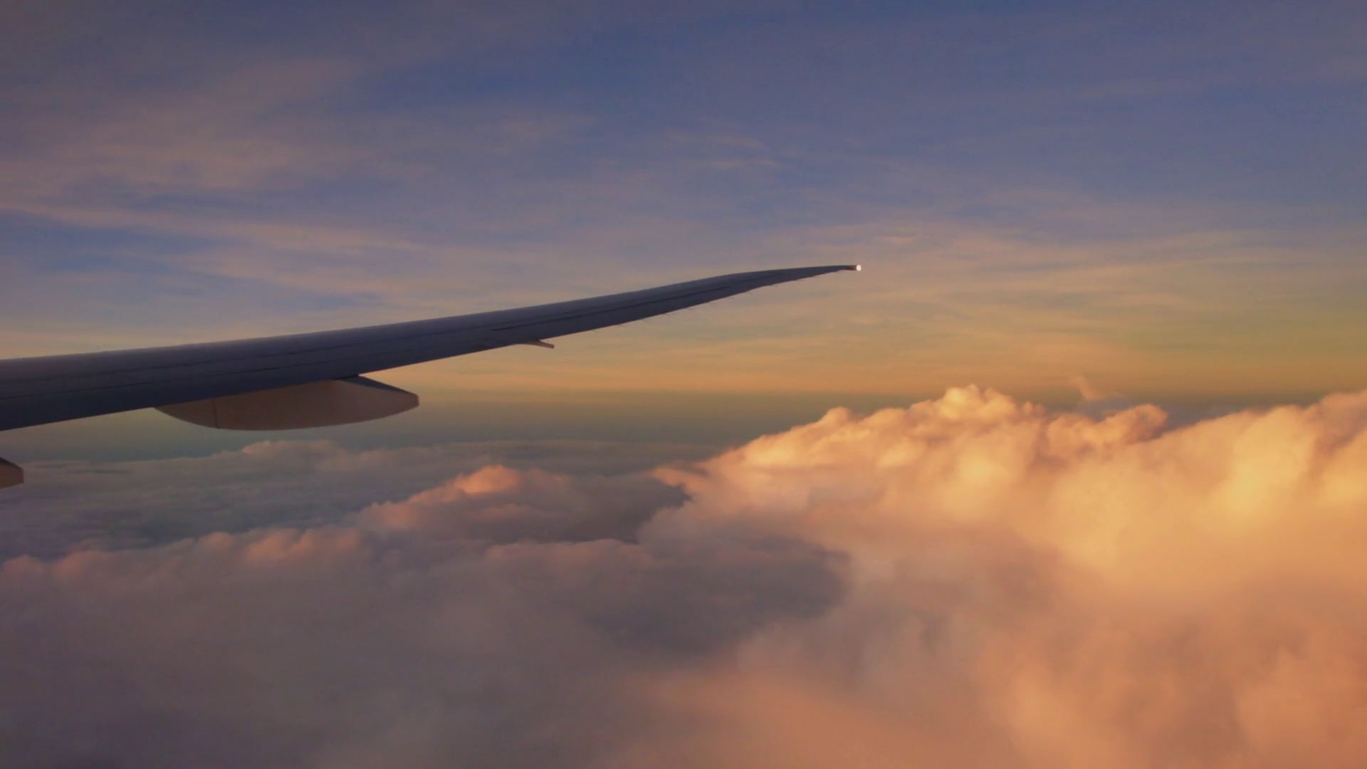 Looking Out Of Plane Window To See Beautiful Stock Footage SBV ...