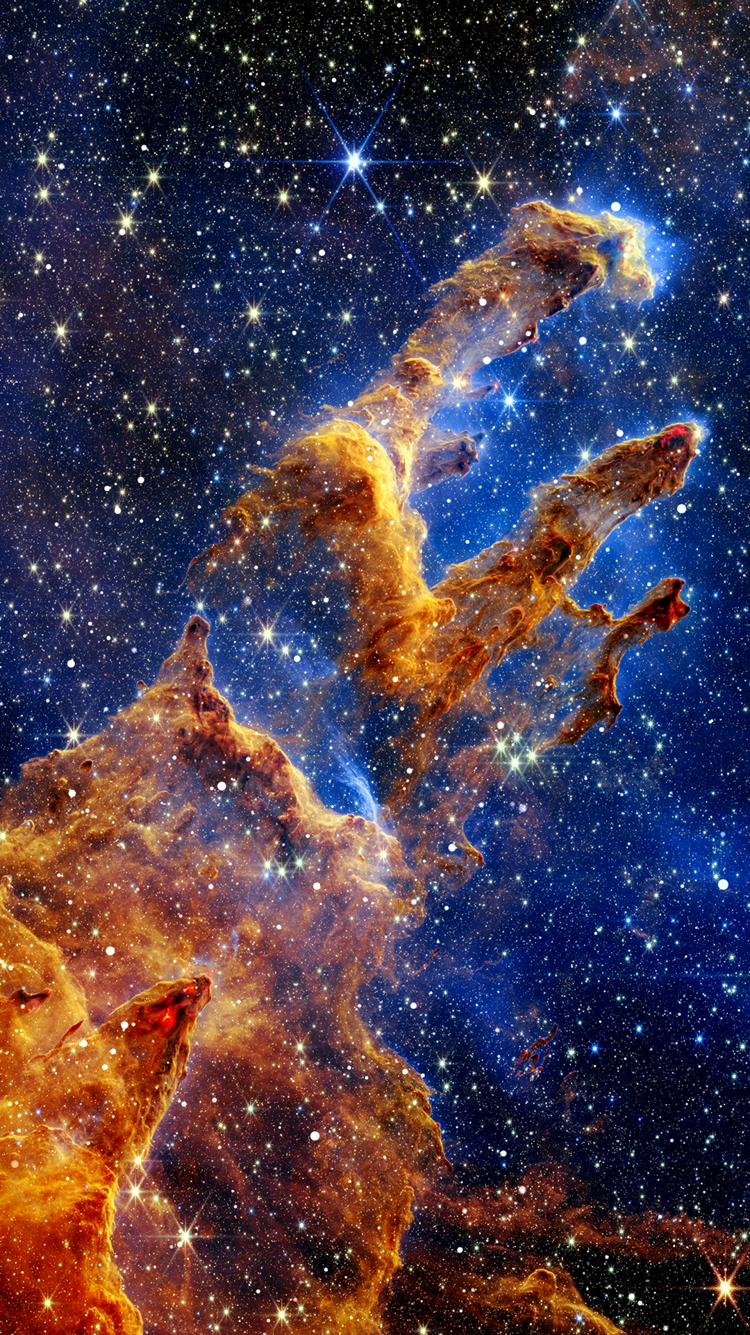 Vertical Flying Into Massive Nebula Pillars Stock Footage SBV-353090246 ...