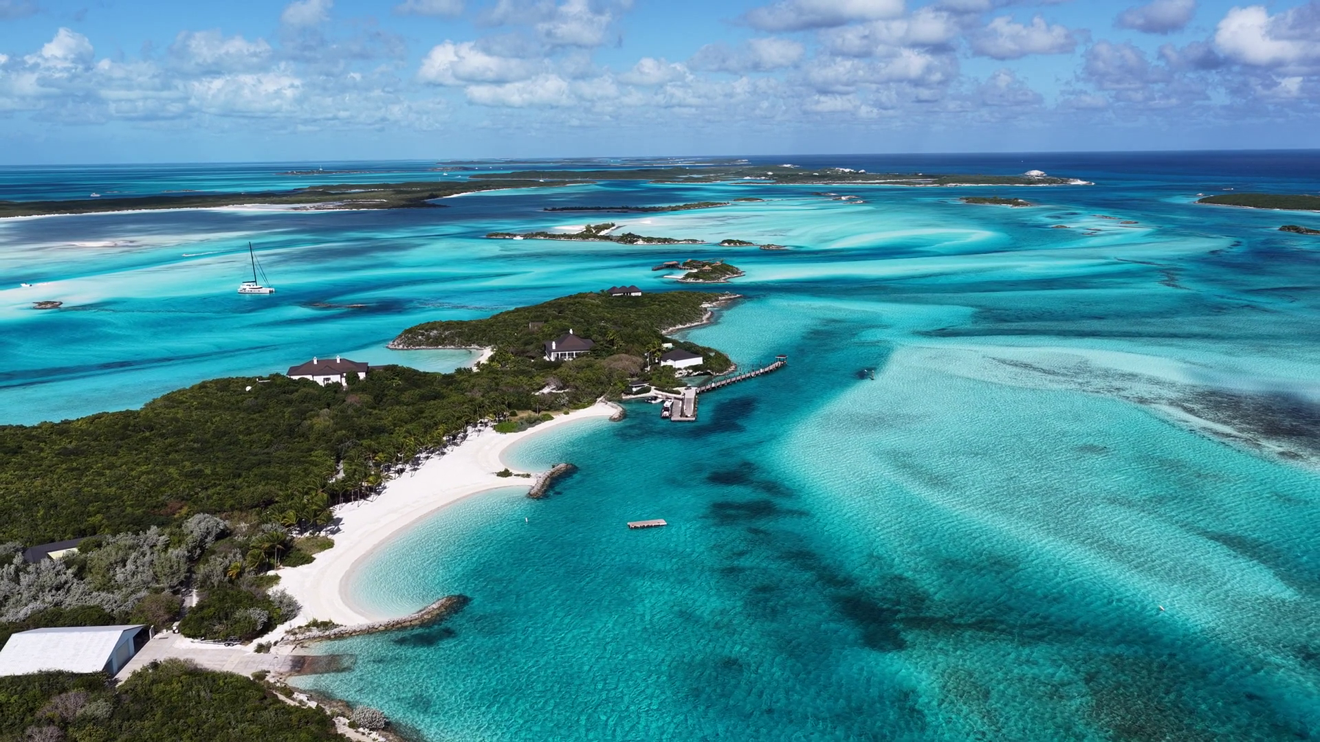 Exuma Skyline At Exuma Islands In Black Stock Footage SBV-353414900 ...
