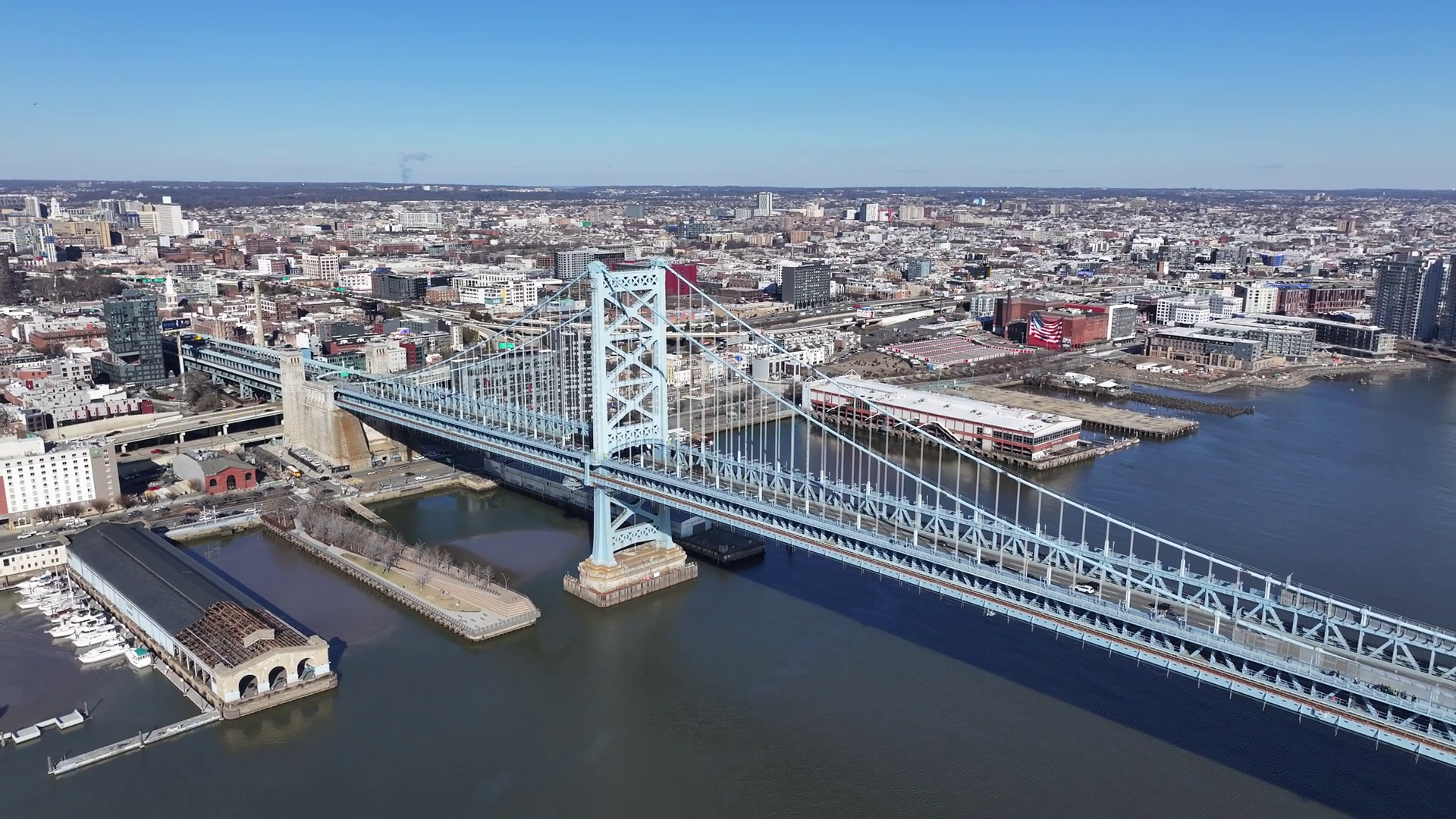 Cable Bridge At Philadelphia Pennsylvania Stock Footage SBV-352179037 ...