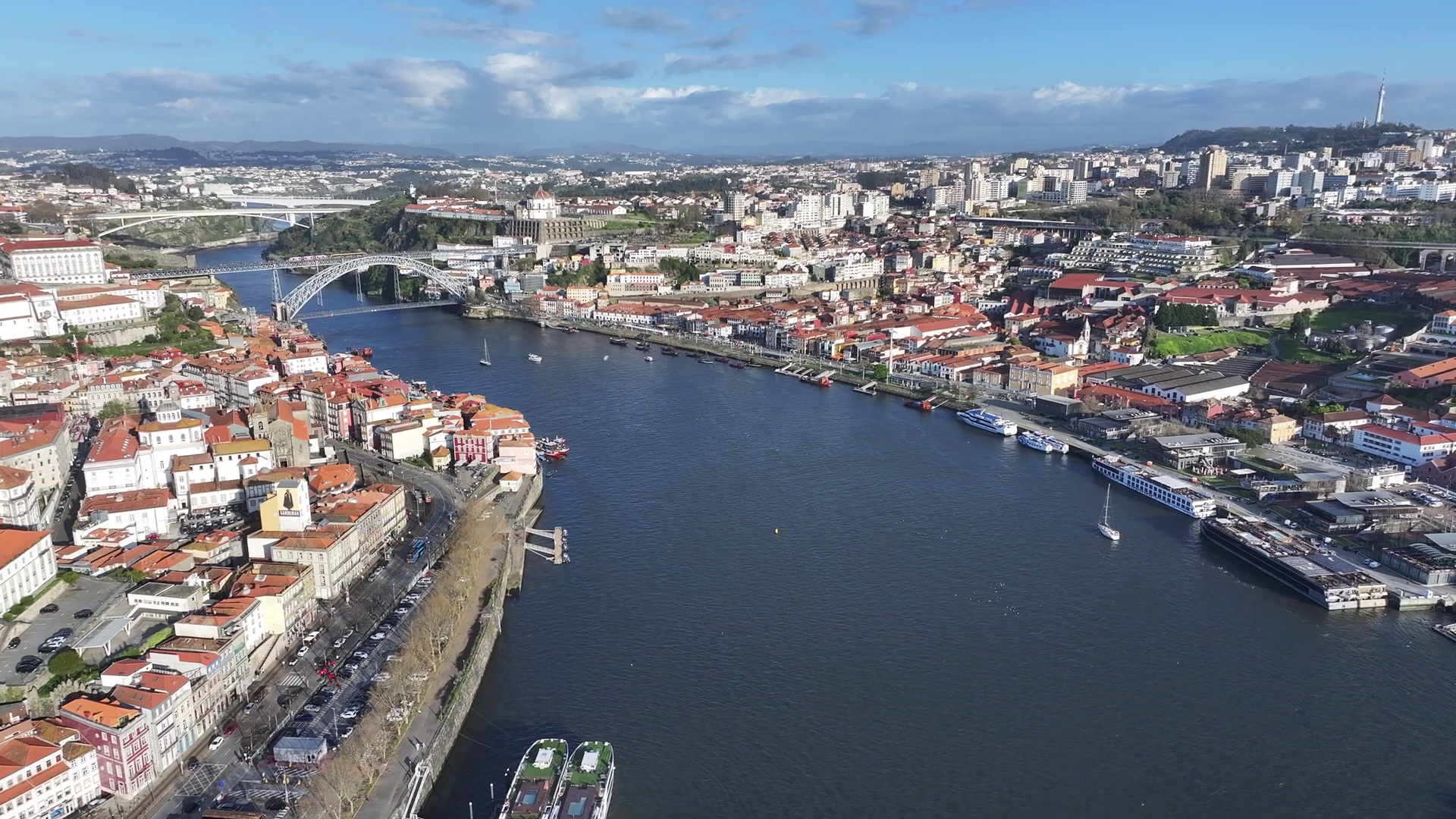 Porto Skyline At Porto In Porto District Stock Footage SBV-351942565 ...