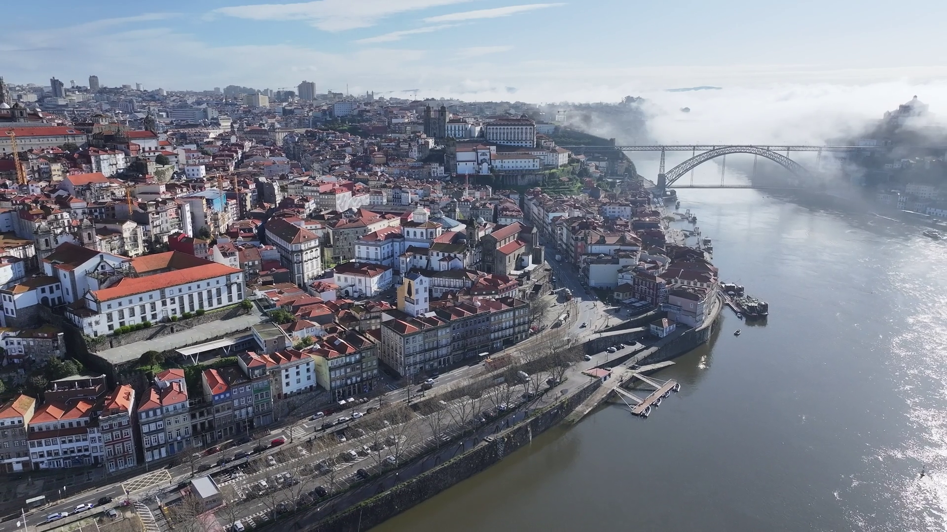 Porto Skyline At Porto In Porto District Stock Footage SBV-351939339 ...